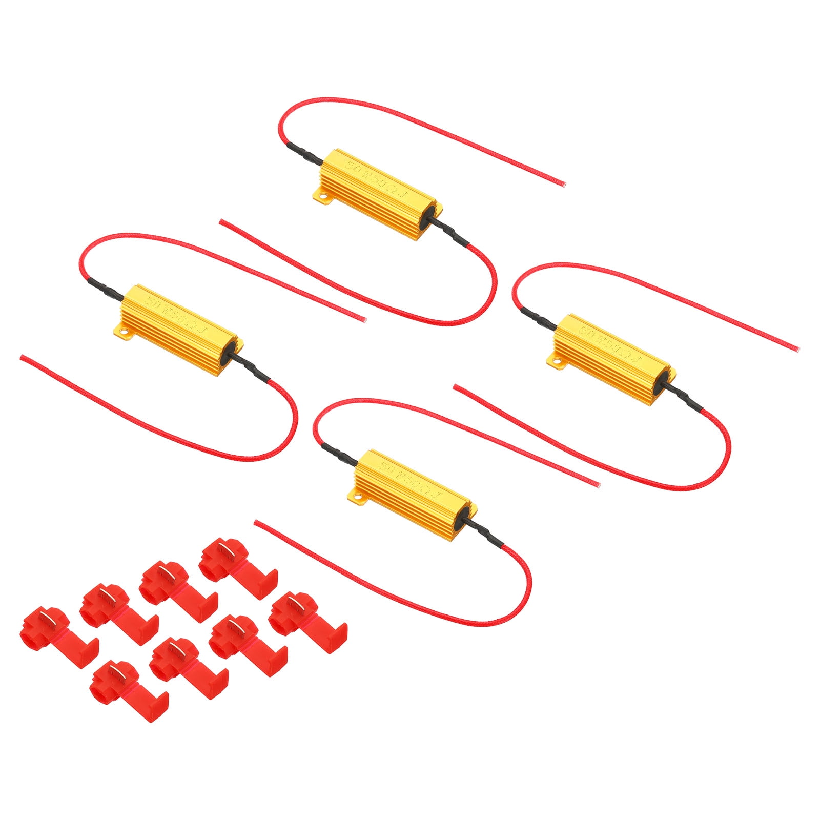 Unique Bargains 50W 50 Ohm Aluminum Shell Resistor Housing Resistor ...