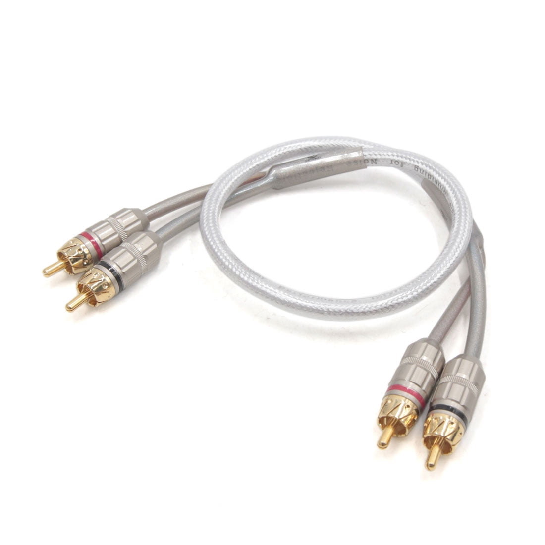 Unique Bargains 50cm Length Male to Male Copper RCA Stereo Audio Cord ...