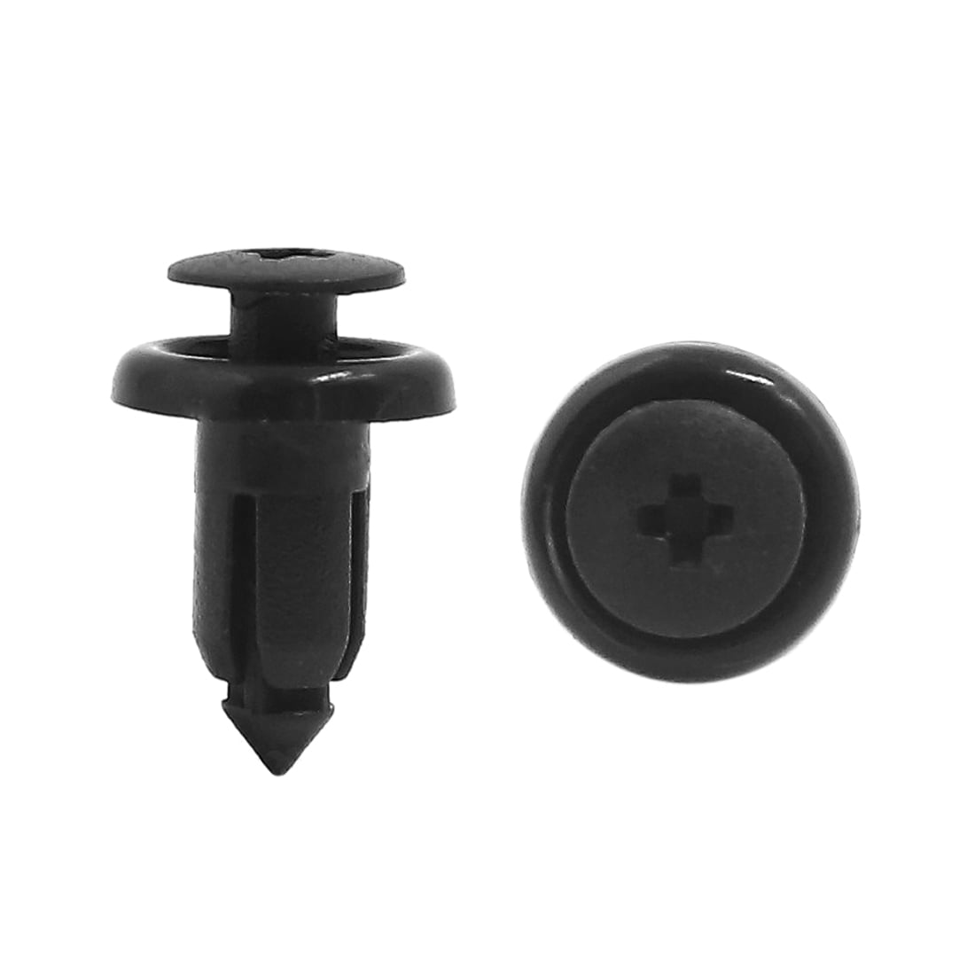 Unique Bargains 50pcs Black Car Plastic Push Pin Retainer Fasteners ...