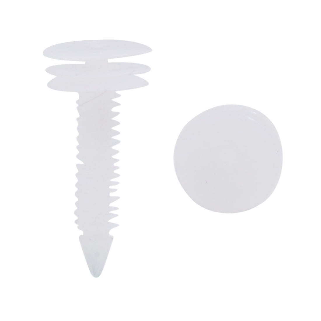 Unique Bargains 50pcs White Plastic Rivets Fastener Door Trim Panel ...