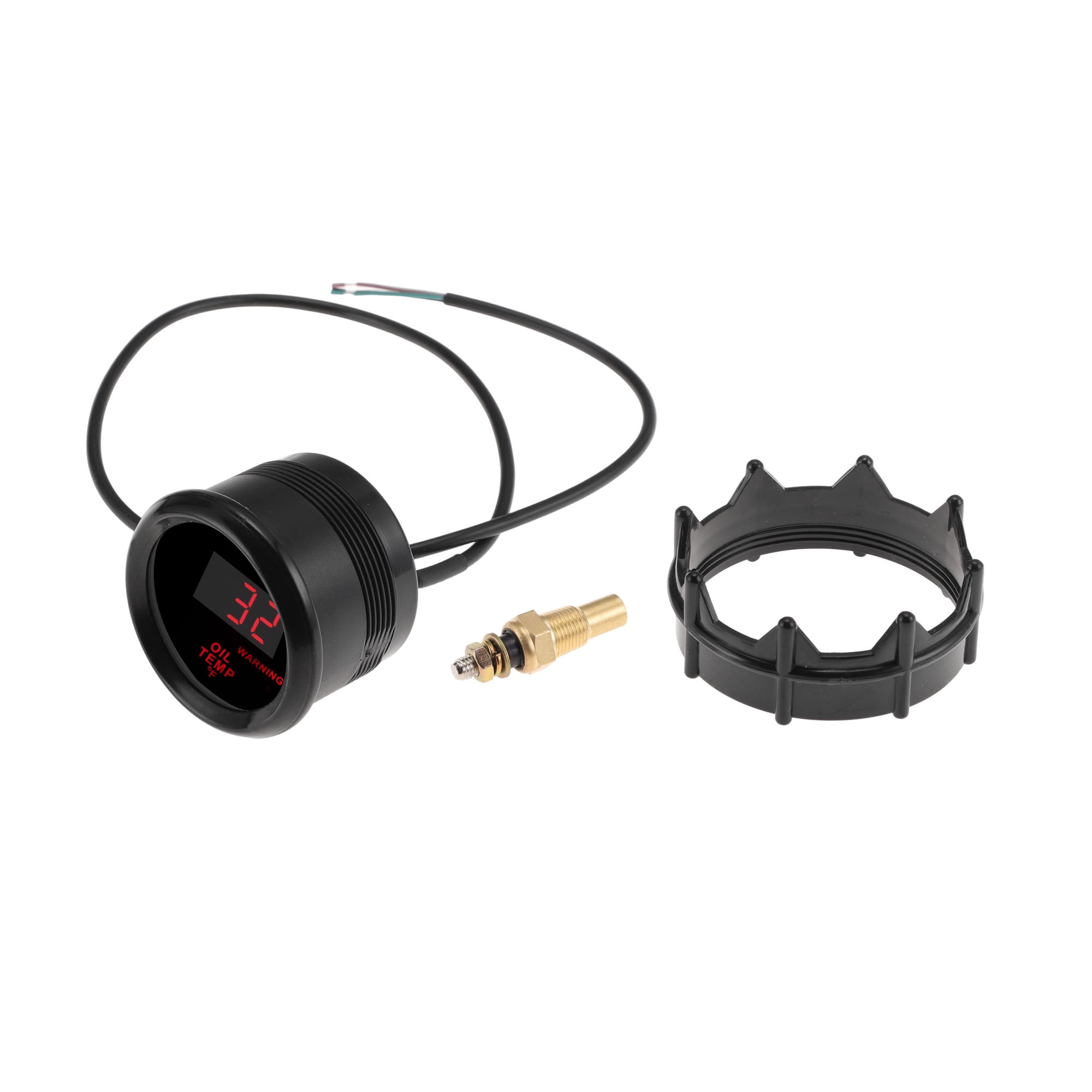 Unique Bargains 52mm Oil Temp Temperature Gauge Meter Kit 104-302°F 12v ...