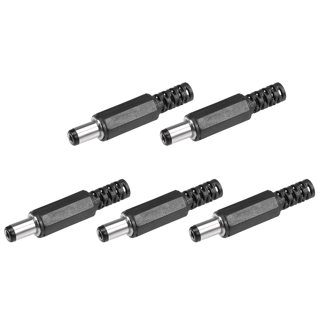 Unique Bargains 5Pcs DC Male Connector 5.5mm x 2.5mm x 9mm Power Cable ...