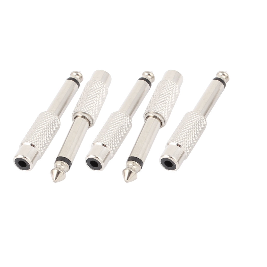 Unique Bargains 5Pcs RCA Female Jack to 6.3mm Mono Male Plug F/M Audio ...