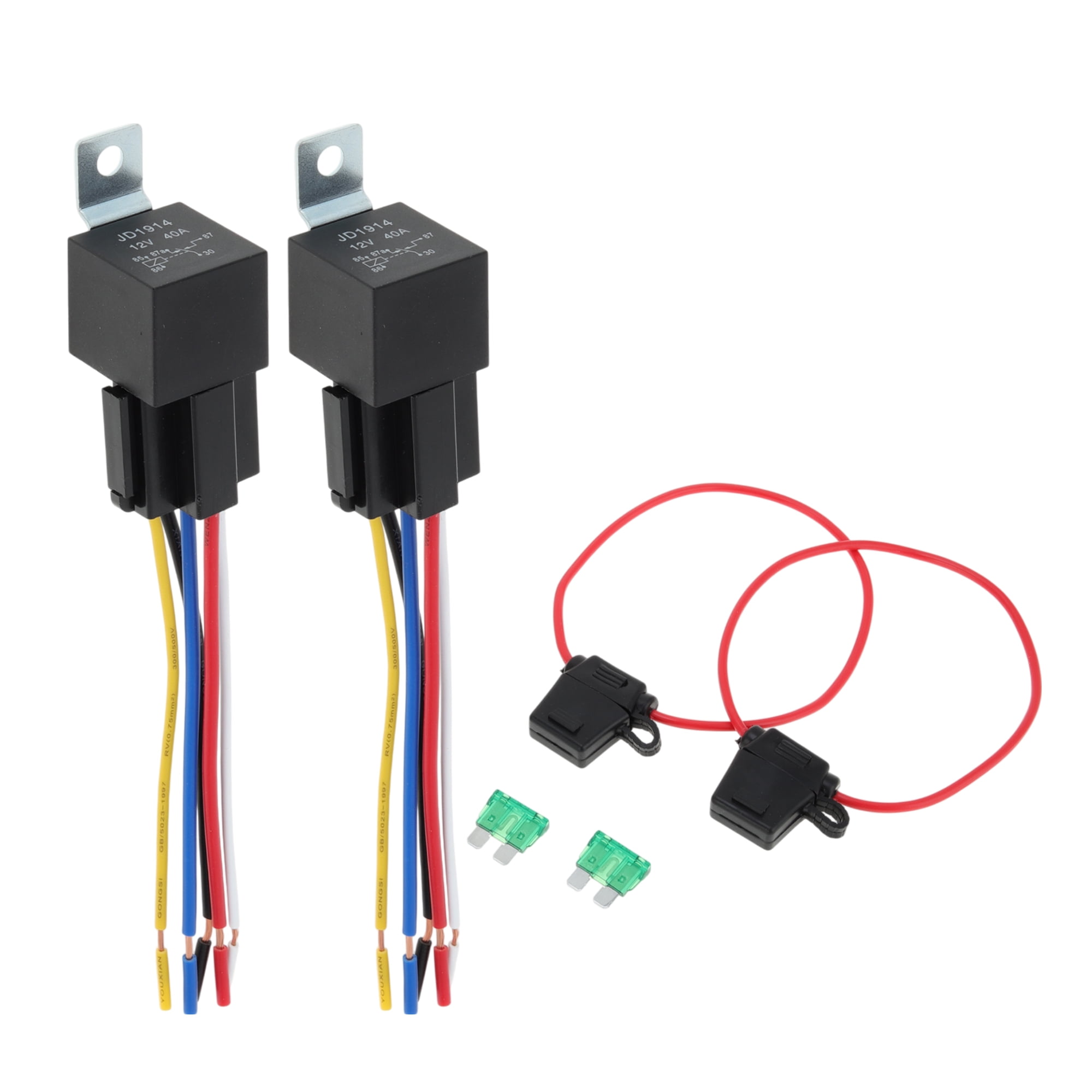 Unique Bargains 5Pins 12V 40A Relay for Motorcycle Car Truck Boat with ...