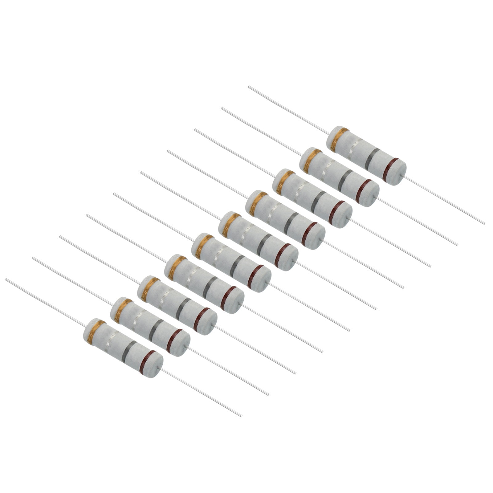 Unique Bargains 5W 0.18 Ohm 5% Carbon Film Resistor, Axial Lead Electronic Components Resistors ...