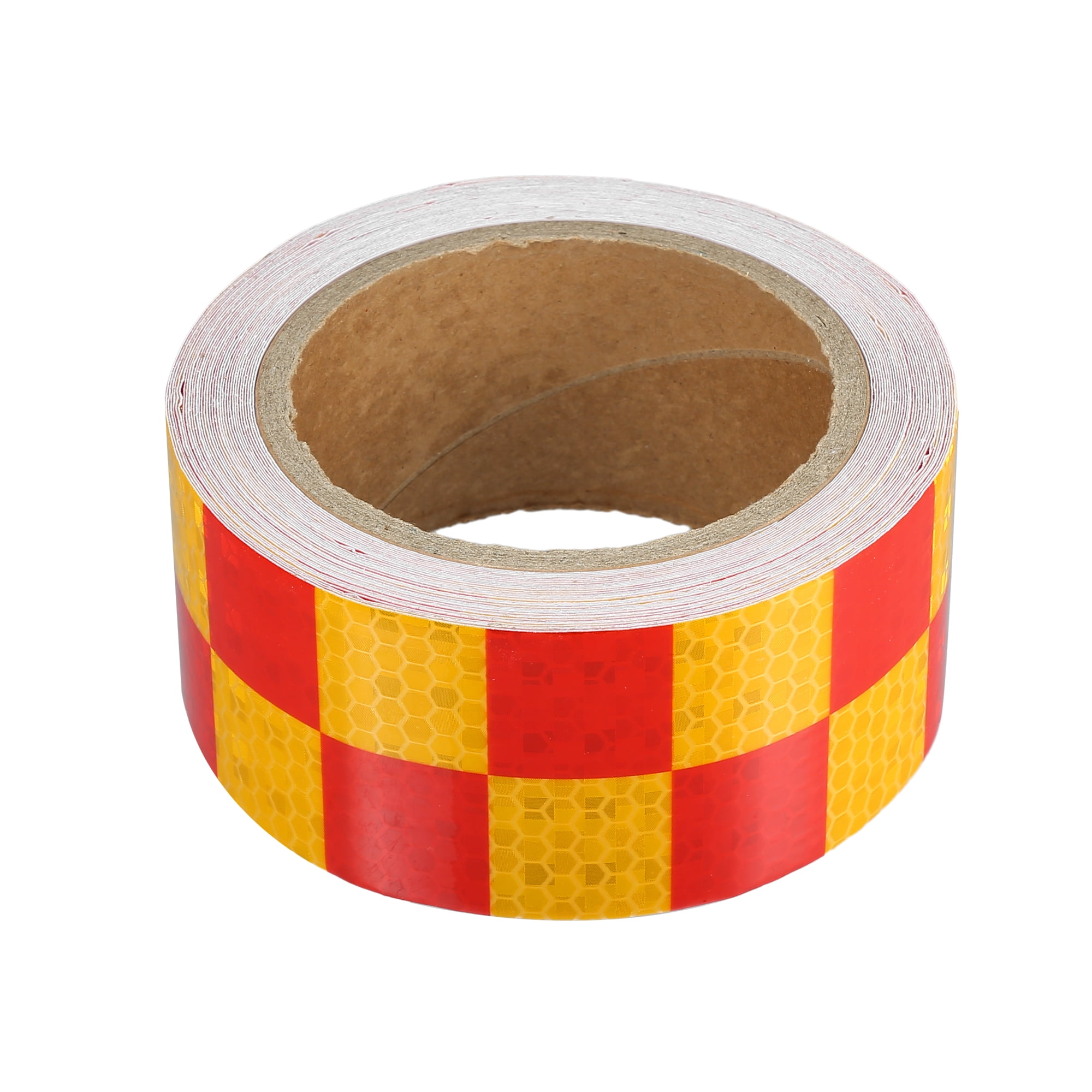 Unique Bargains 5cmx10m Yellow and Red Checkered Car Reflective ...