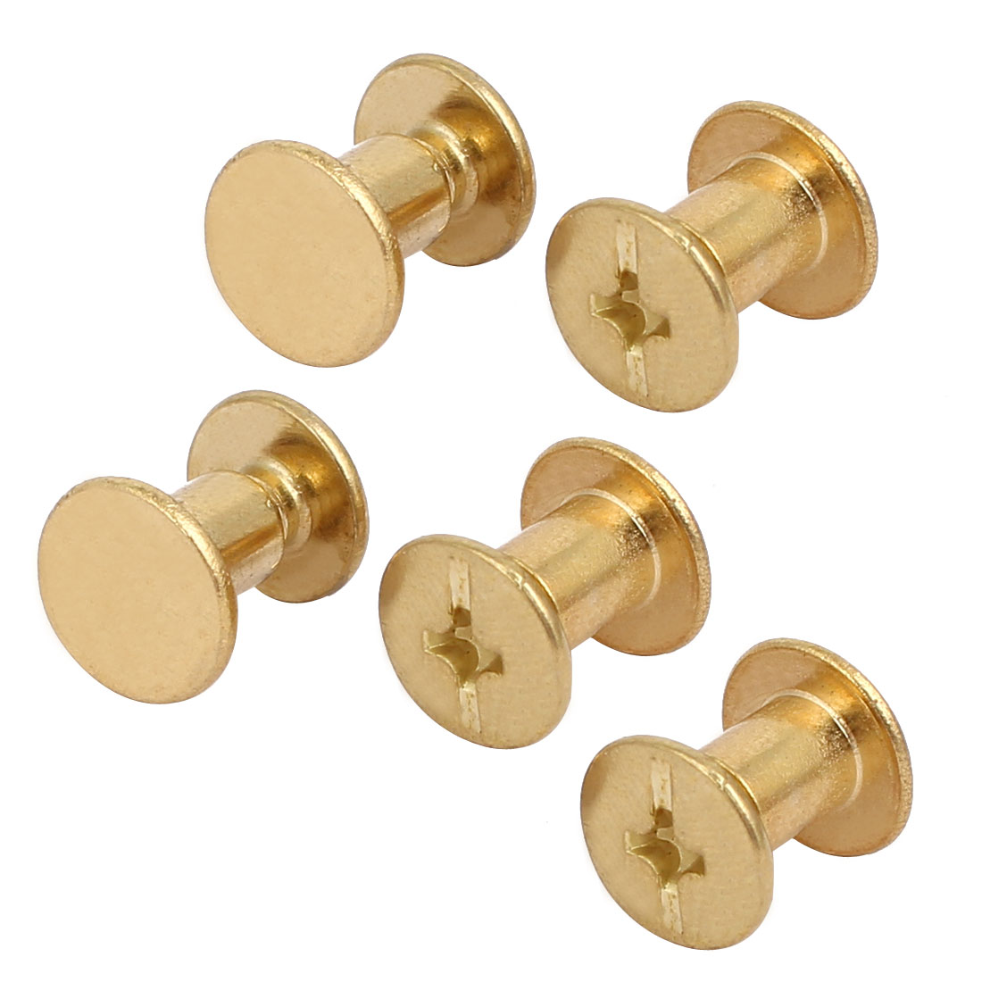 Unique Bargains 5mmx6mm Binding Chicago Screw Posts Nuts Docking Rivets ...