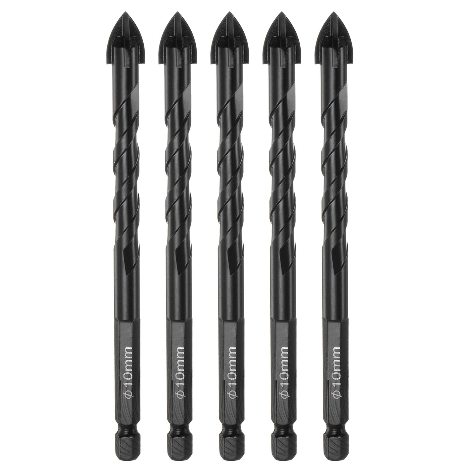 Unique Bargains 5pack Masonry Drill Bits, 10mm Concrete Drill Bit 1/4 ...