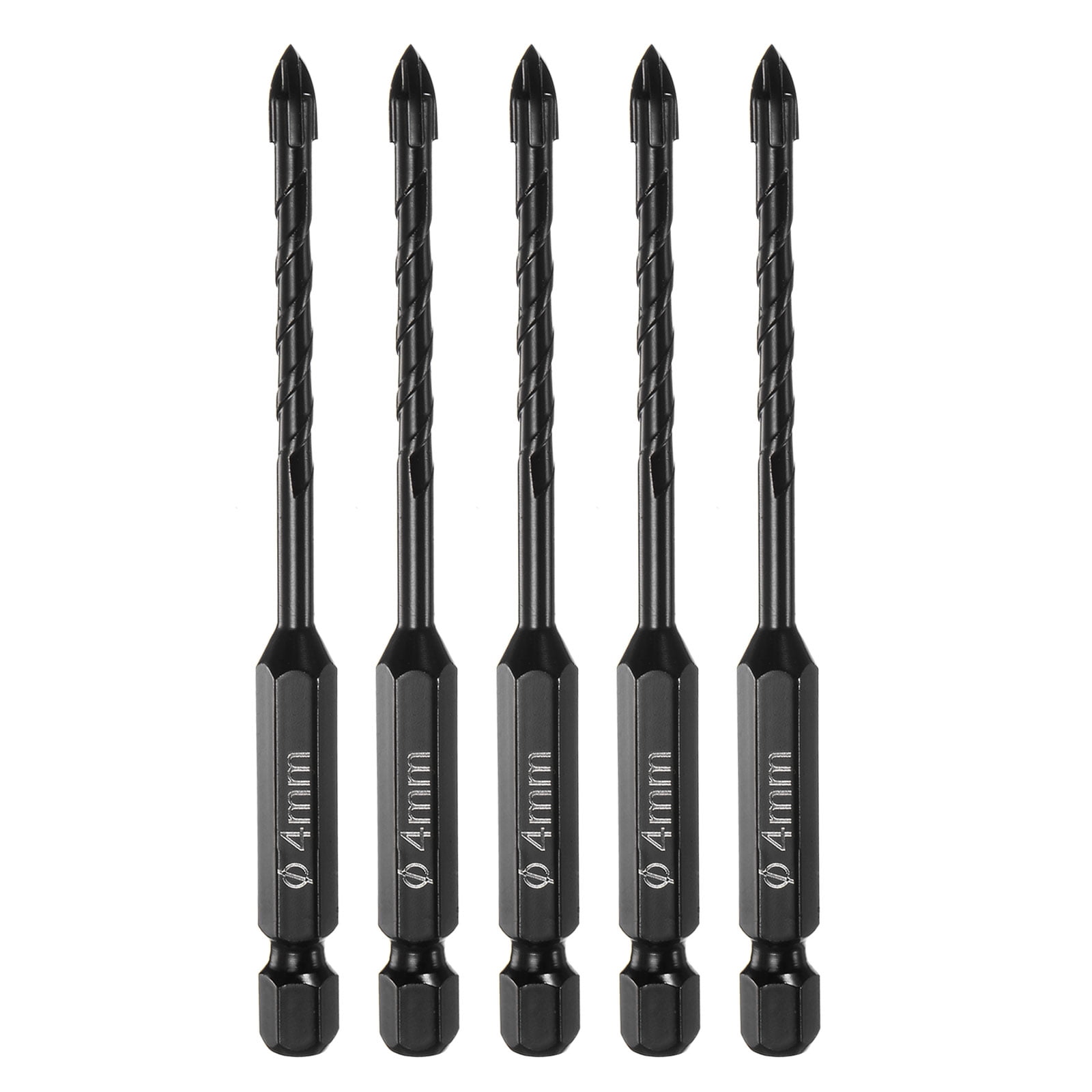 Unique Bargains 5pack Masonry Drill Bits, 4mm Concrete Drill Bit 1/4 ...