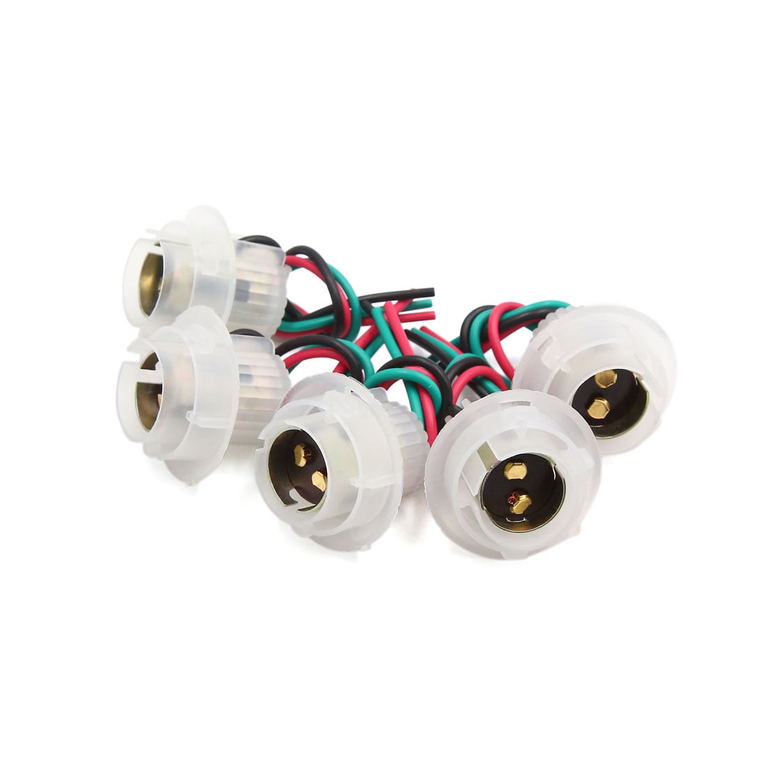 Unique Bargains 5pcs 1157 BAY15d 2357 Socket Adapter Harness Wiring for ...