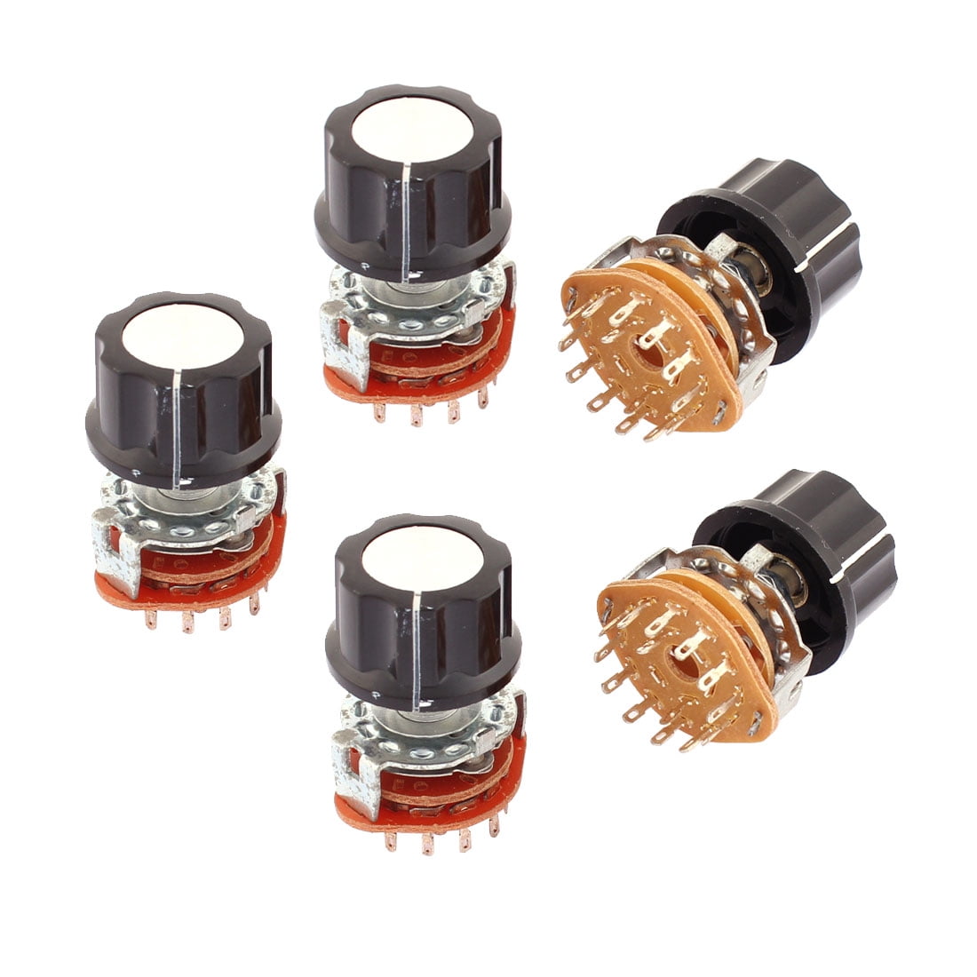 Unique Bargains 5pcs 2 Pole 6 Position Channel Selector Rotary Switch ...