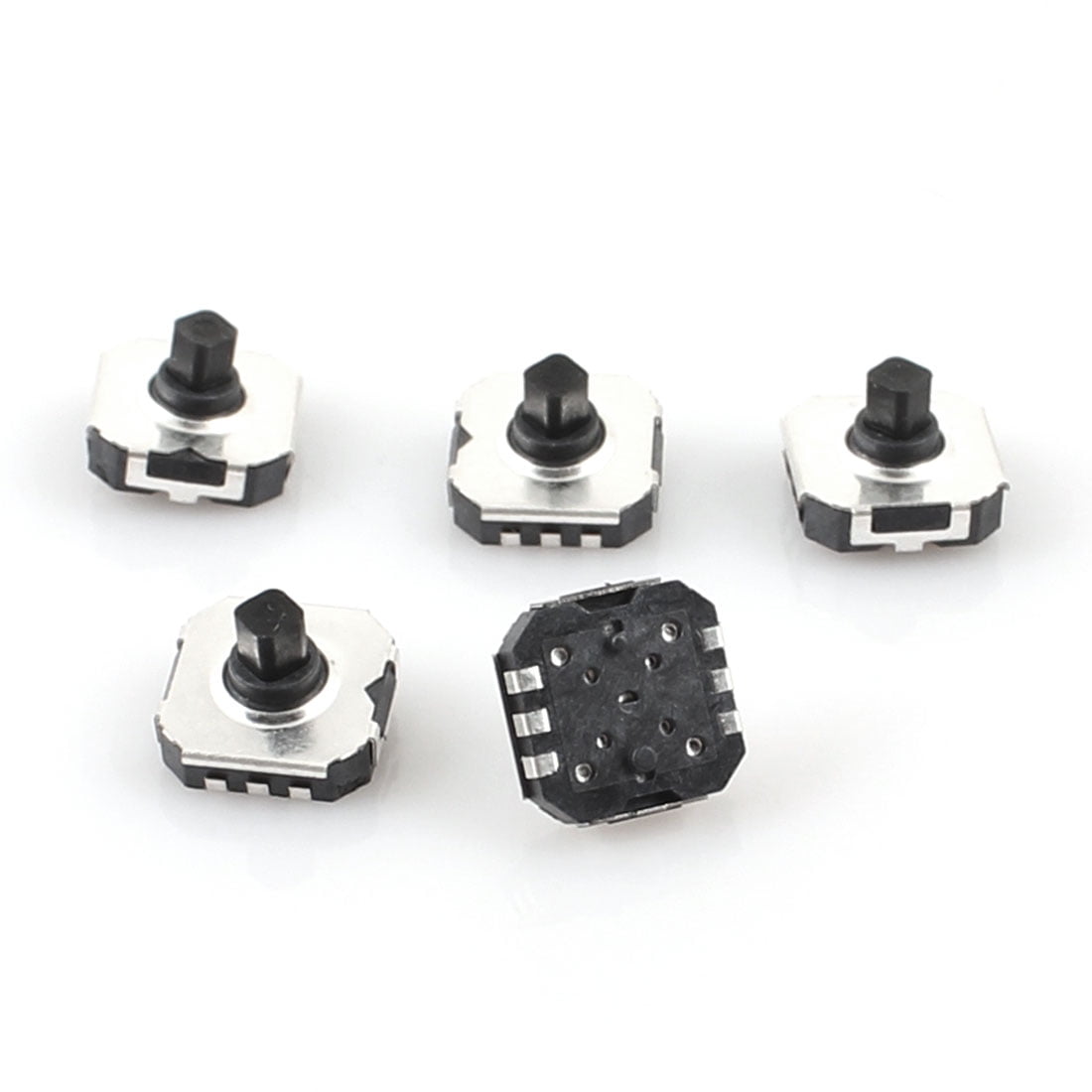 Unique Bargains 5pcs 7mm x 7mm 6-Pin 5 Way Momentary Pushbutton PCB ...