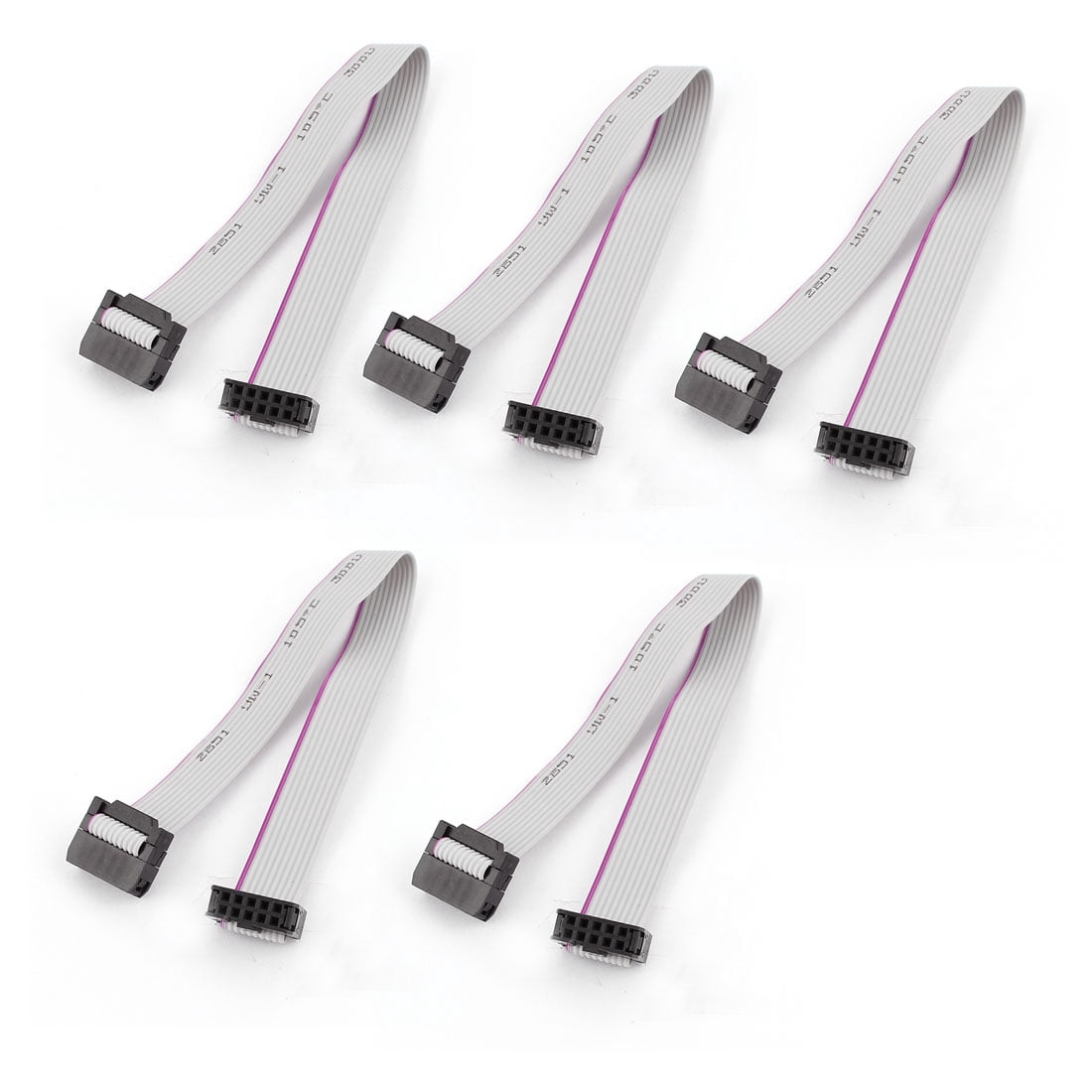 Unique Bargains 5pcs IDC 10Pin Hard Drive Extension Wire Flat Ribbon ...