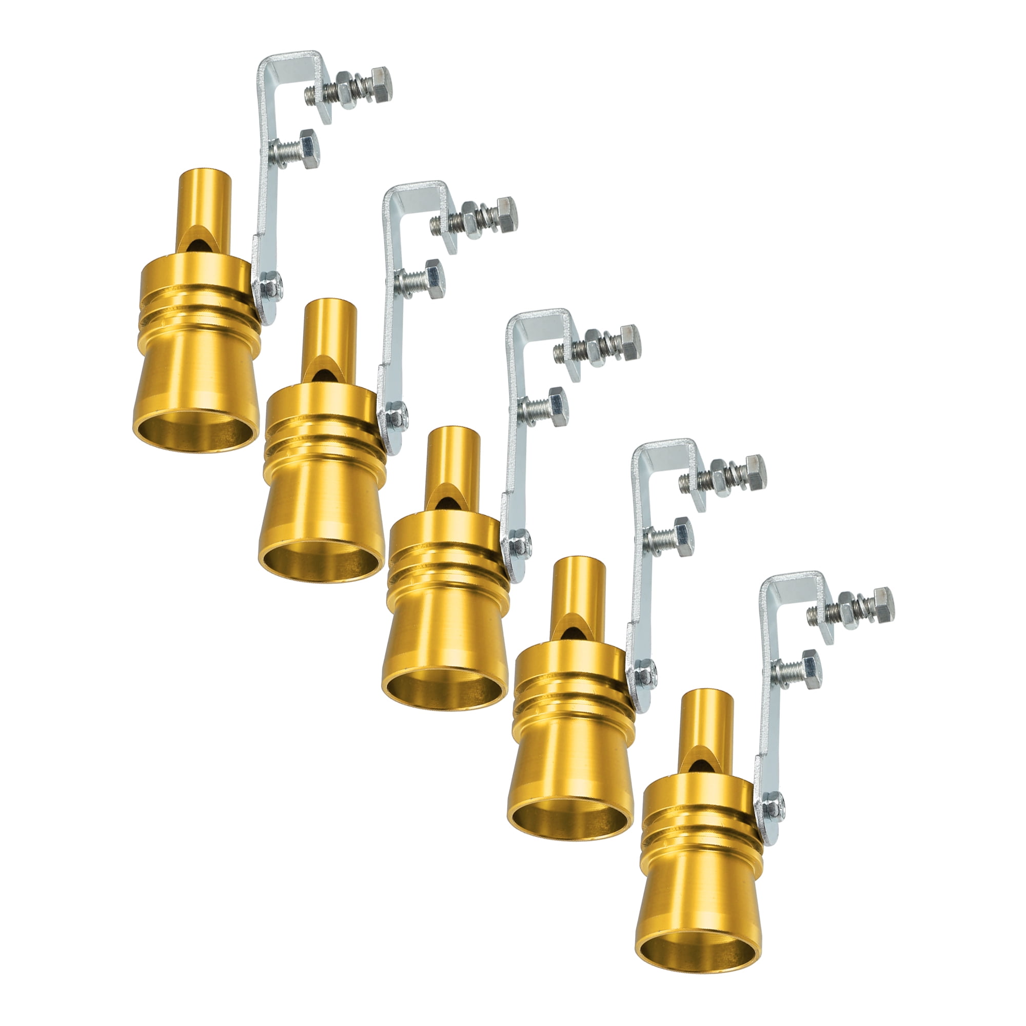 Unique Bargains 5pcs XL Size Gold Tone Universal Turbo Sound Whistle ...