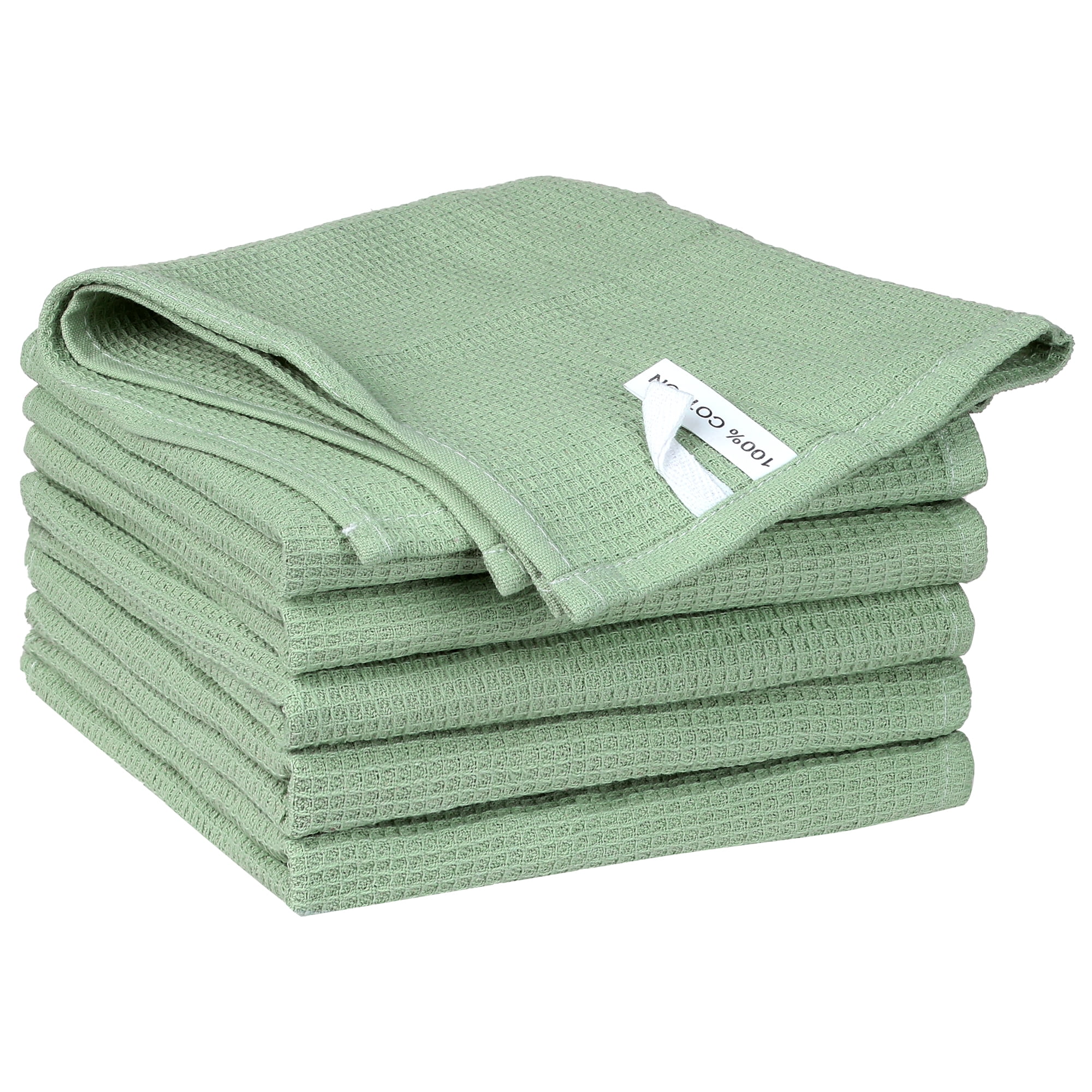 Unique Bargains 6 Pack Reuseable Cloths Cotton Waffle Weave Kitchen ...