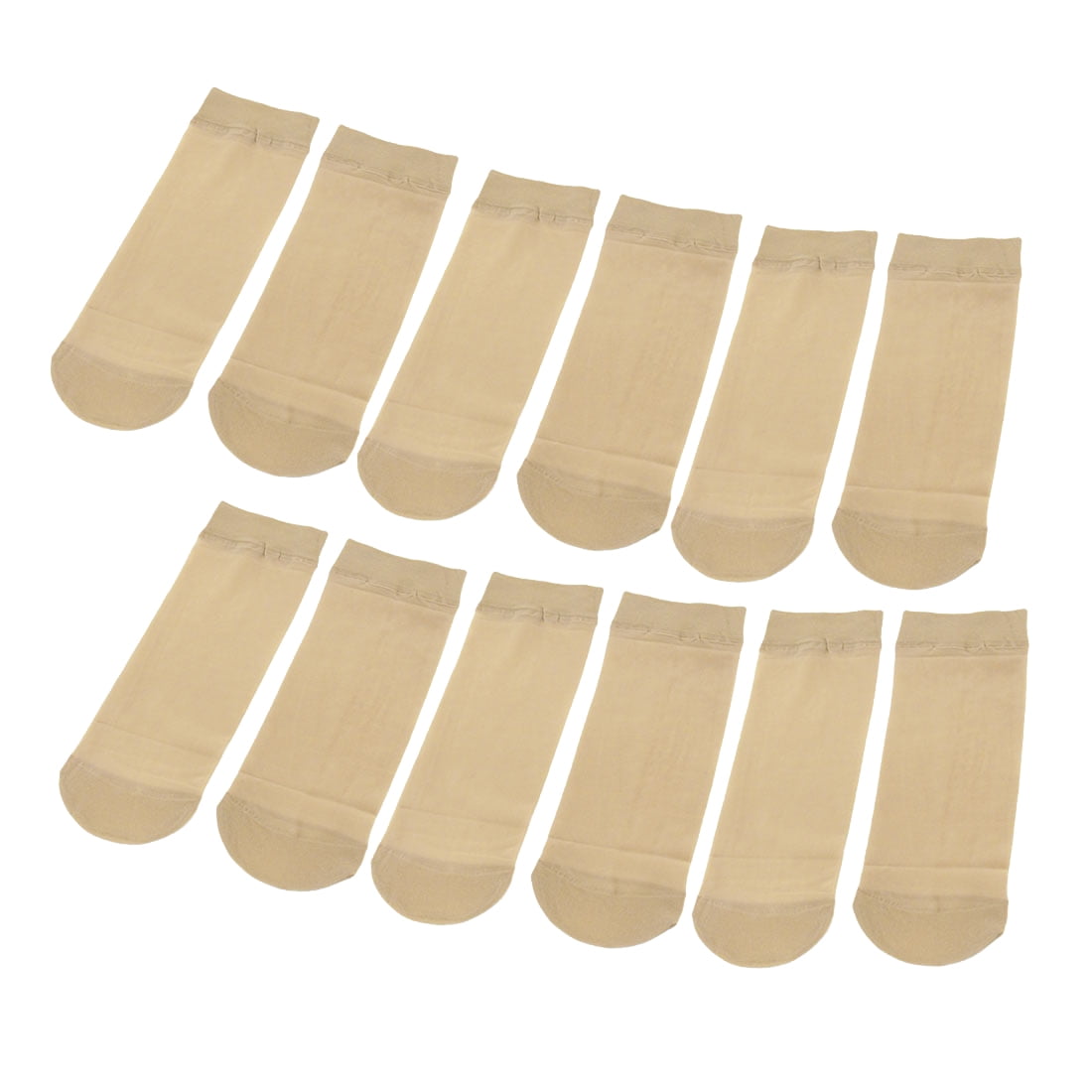 Unique Bargains 6 Pairs Stretchy Ankle High Sheer Hosiery Socks ...