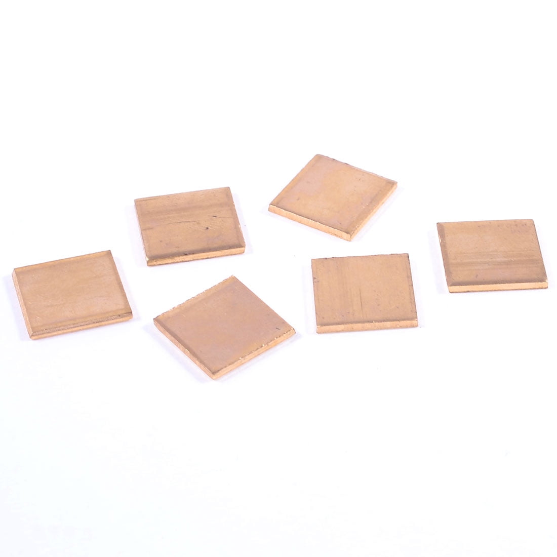 Unique Bargains 6 Pcs 15mm x 15mm x 1.5mm CPU Heatsink Copper Shim ...