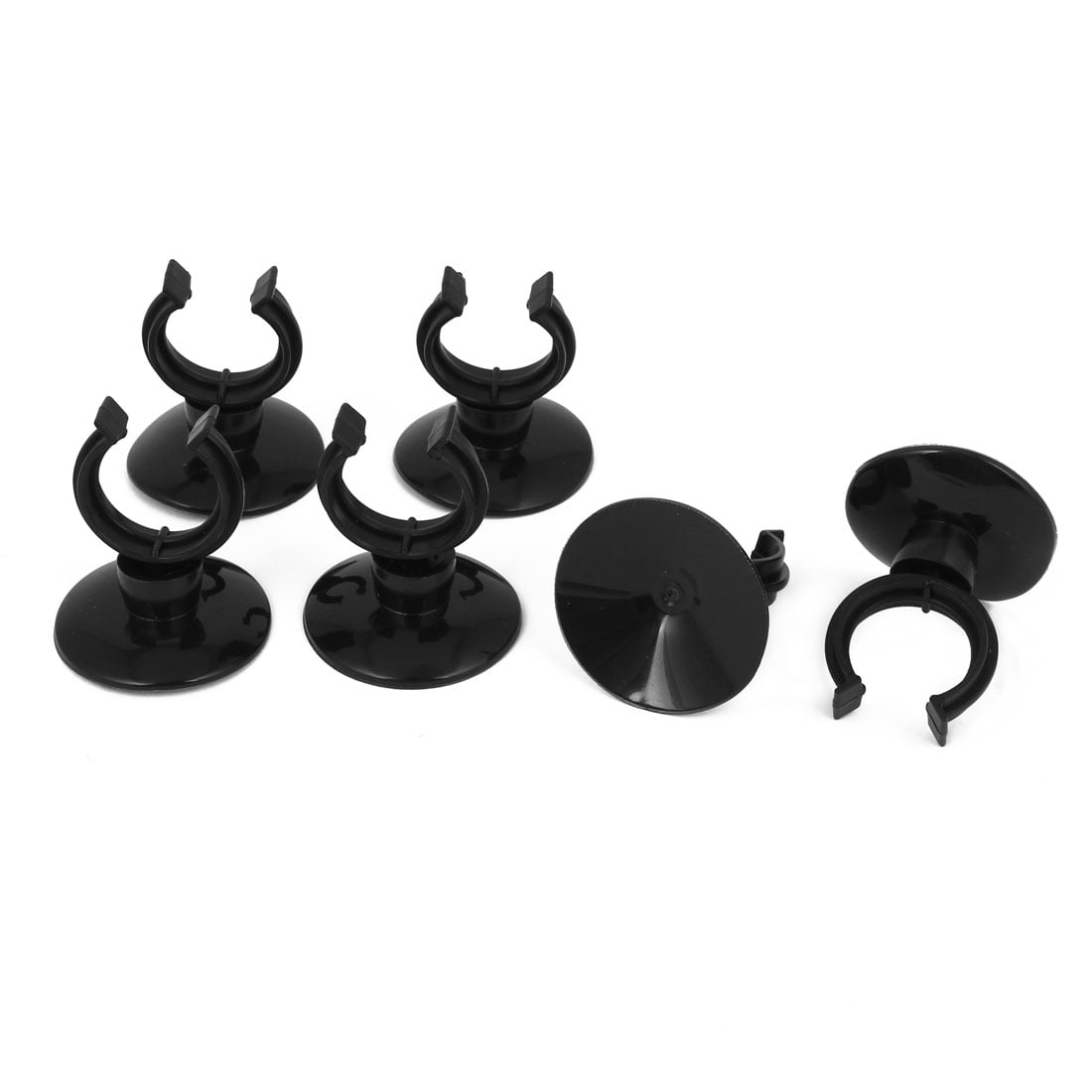 Unique Bargains 6 Pcs Black Suction Cup Airline Clips Holders for ...
