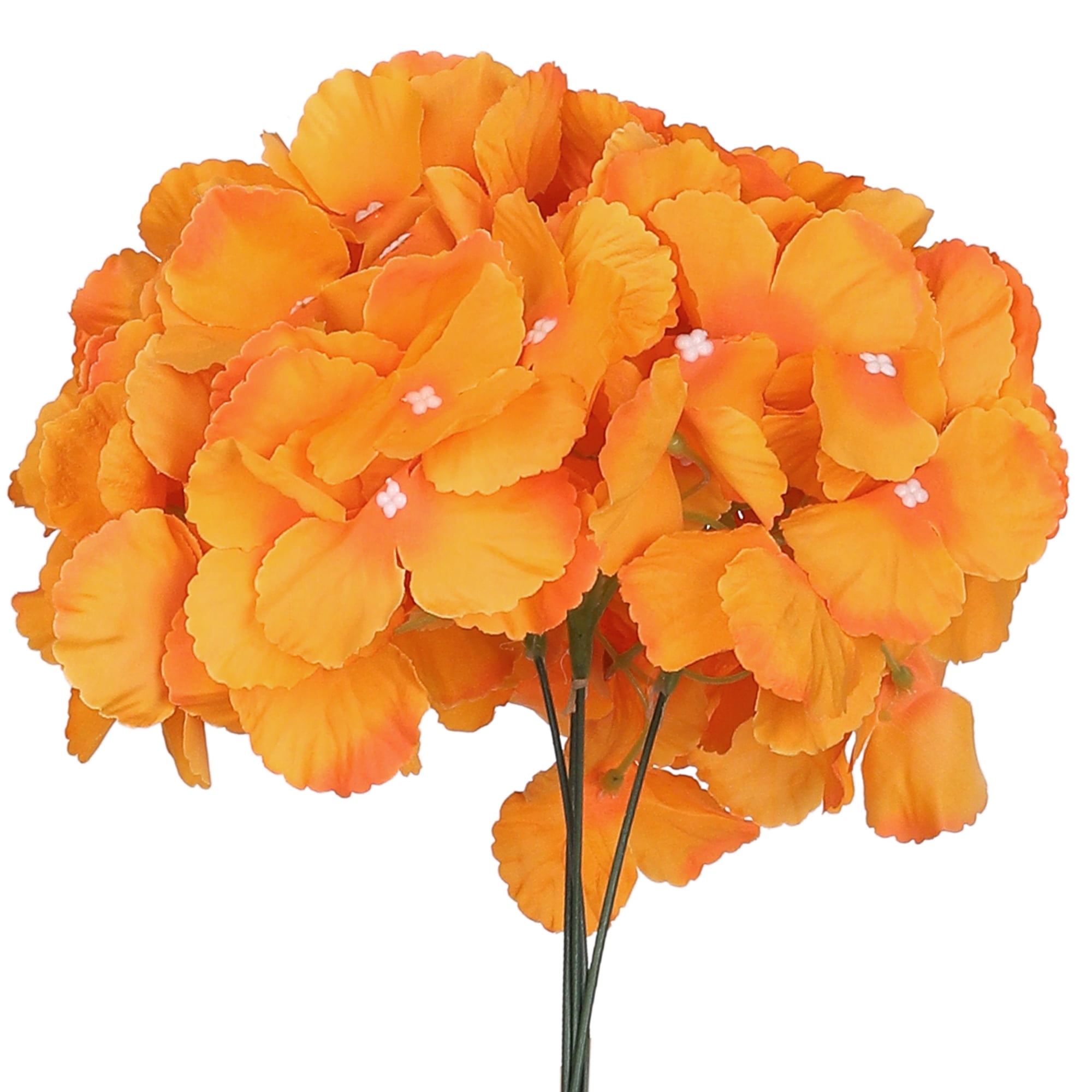 Unique Bargains 6 Pcs Fake Hydrangea Flowers Bouquets Artificial Silk ...