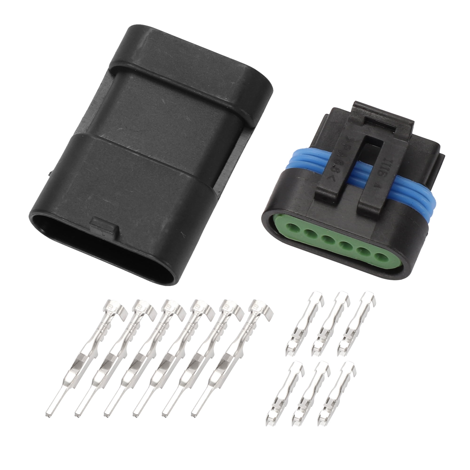 Unique Bargains 6 Pin Accelerator Pedal Connector Plug Male Female Wire ...