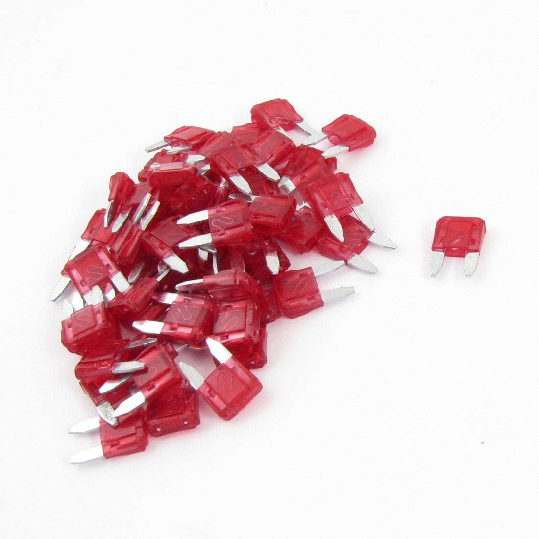 Unique Bargains 60 Pcs 10A 10 AMP Automotive Mini Blade Fuses Red for ...