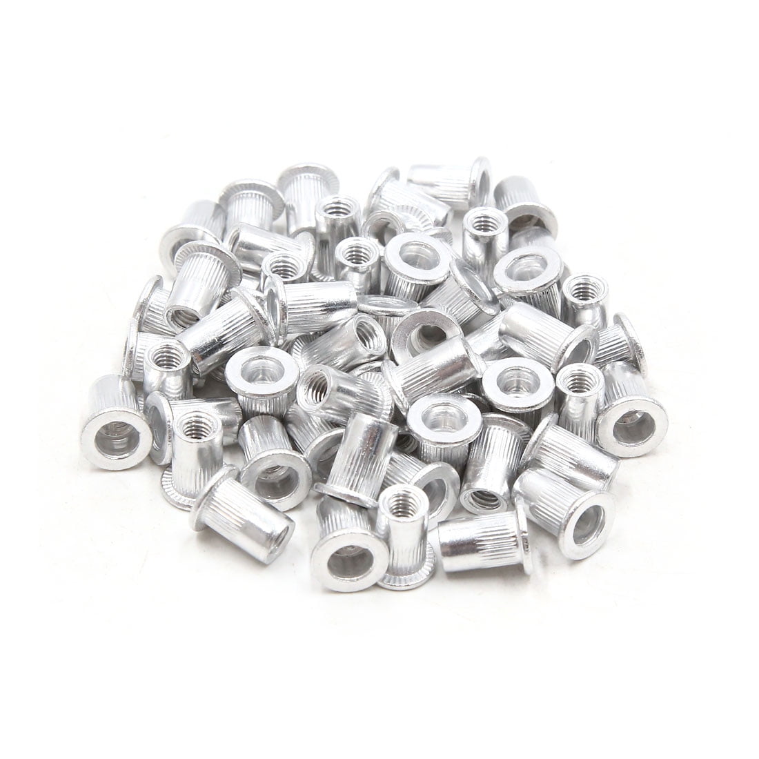Unique Bargains 60Pcs M6 Thread Aluminum Alloy Flat Head Rivet Nut ...