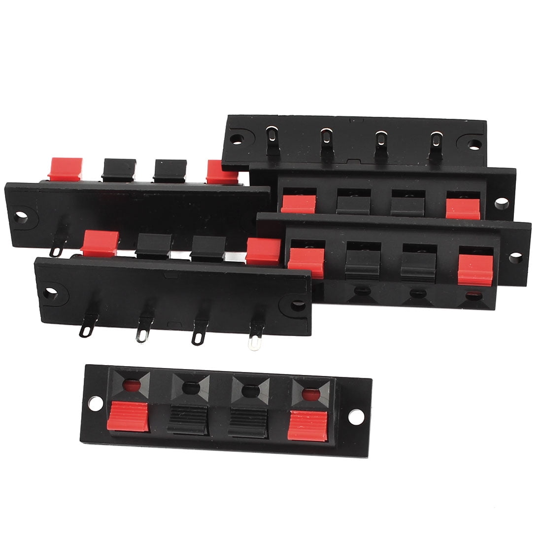 Unique Bargains 6PCS 4 Position Push Type Wire Clip Socket Speaker ...