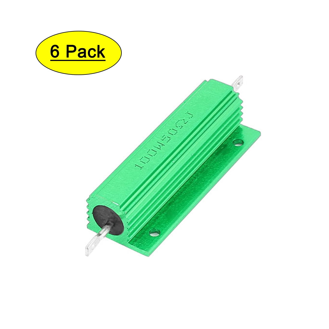 Unique Bargains 6Pcs Aluminum Housed 100W Watt 50 Ohm 5% Tolerance ...