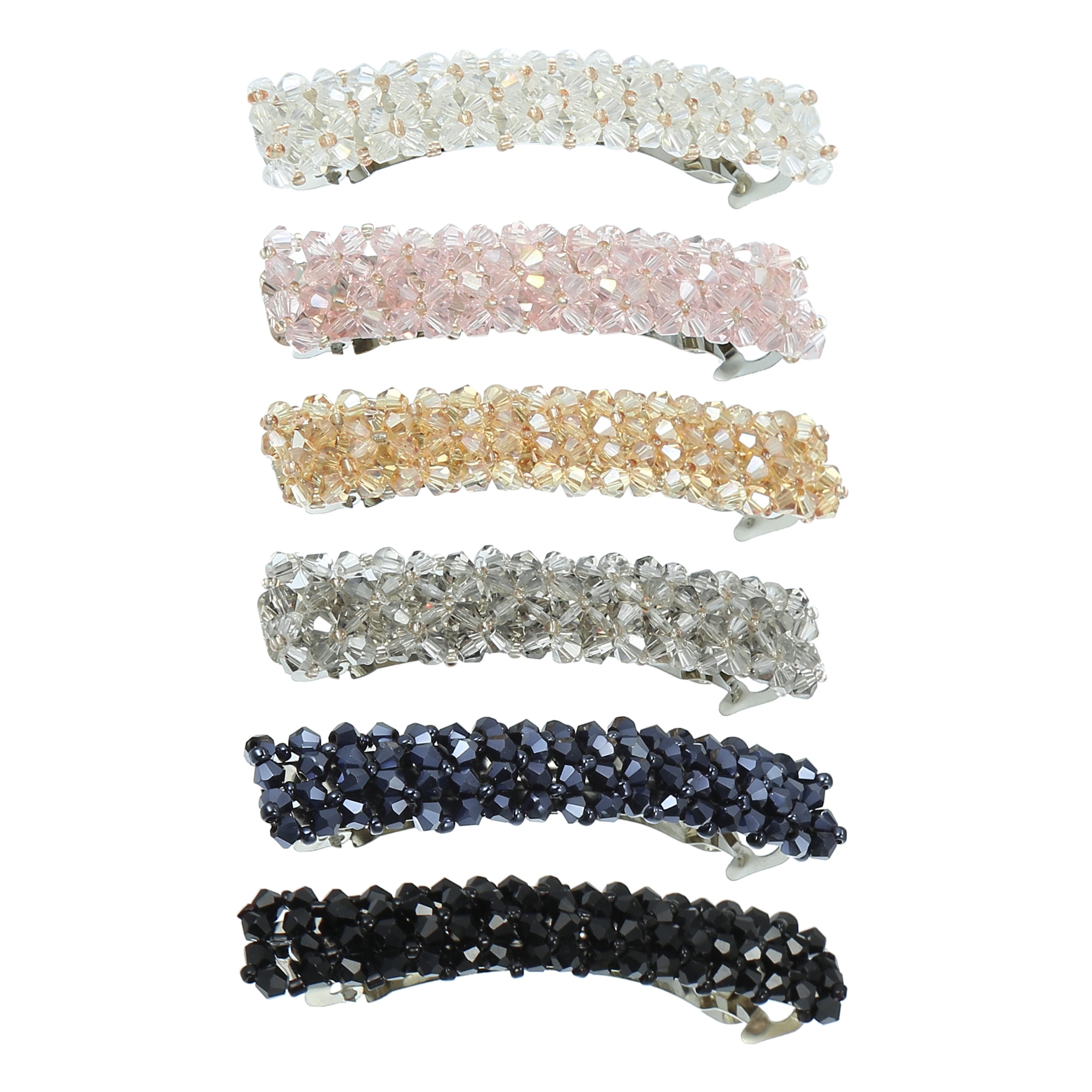 Unique Bargains 6Pcs Hair Barrette Rhinestone Hair Side Clip Pin Hair ...