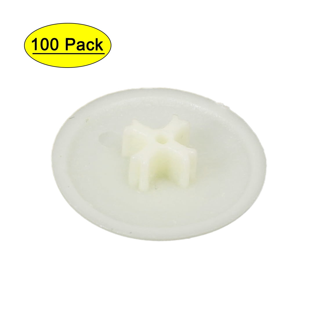 Unique Bargains 6mm 17mm Head Dia Screw Plastic Cap Cover White 100Pcs ...
