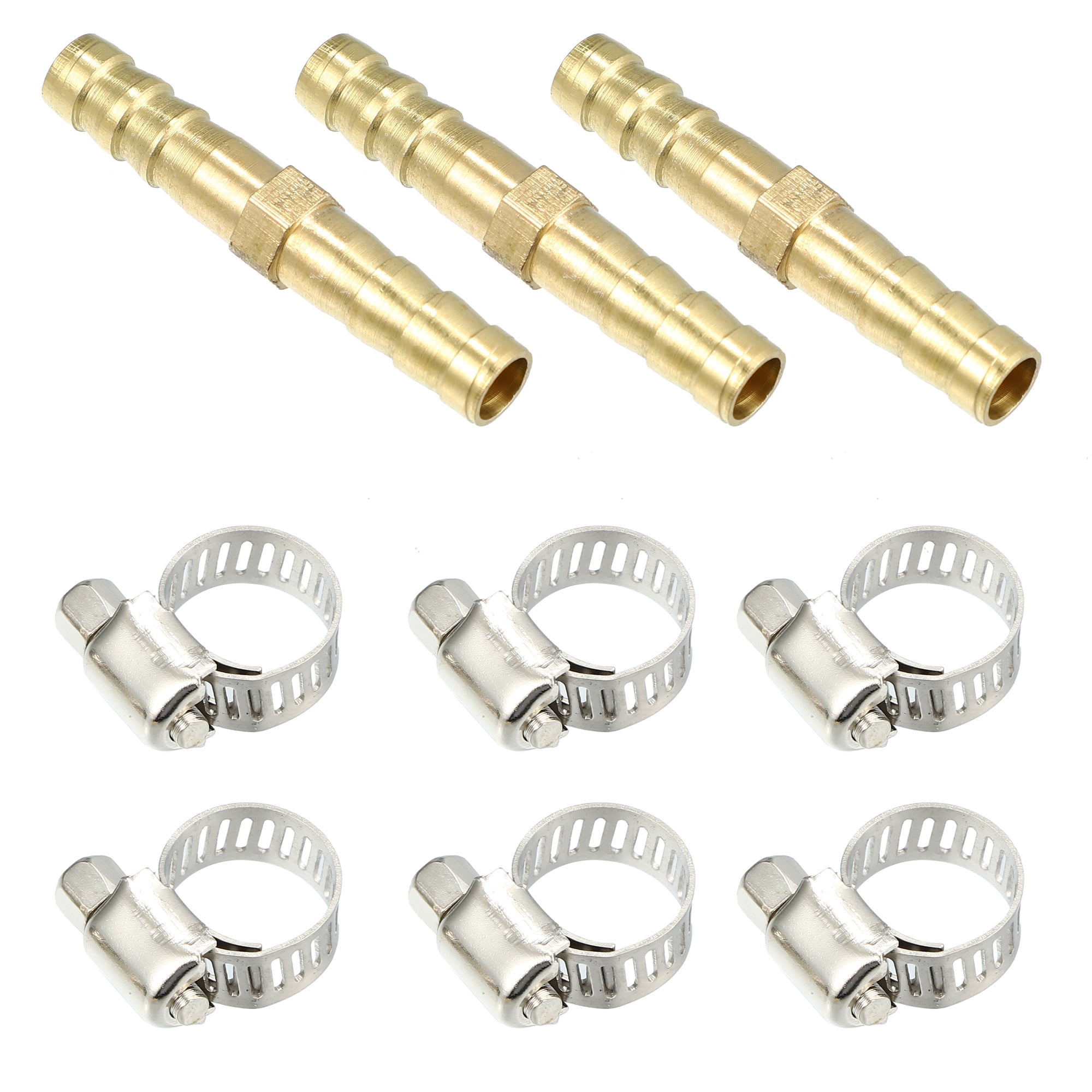 Unique Bargains 6mm Copper Hose Barb Fitting Connector for Joiner Air ...
