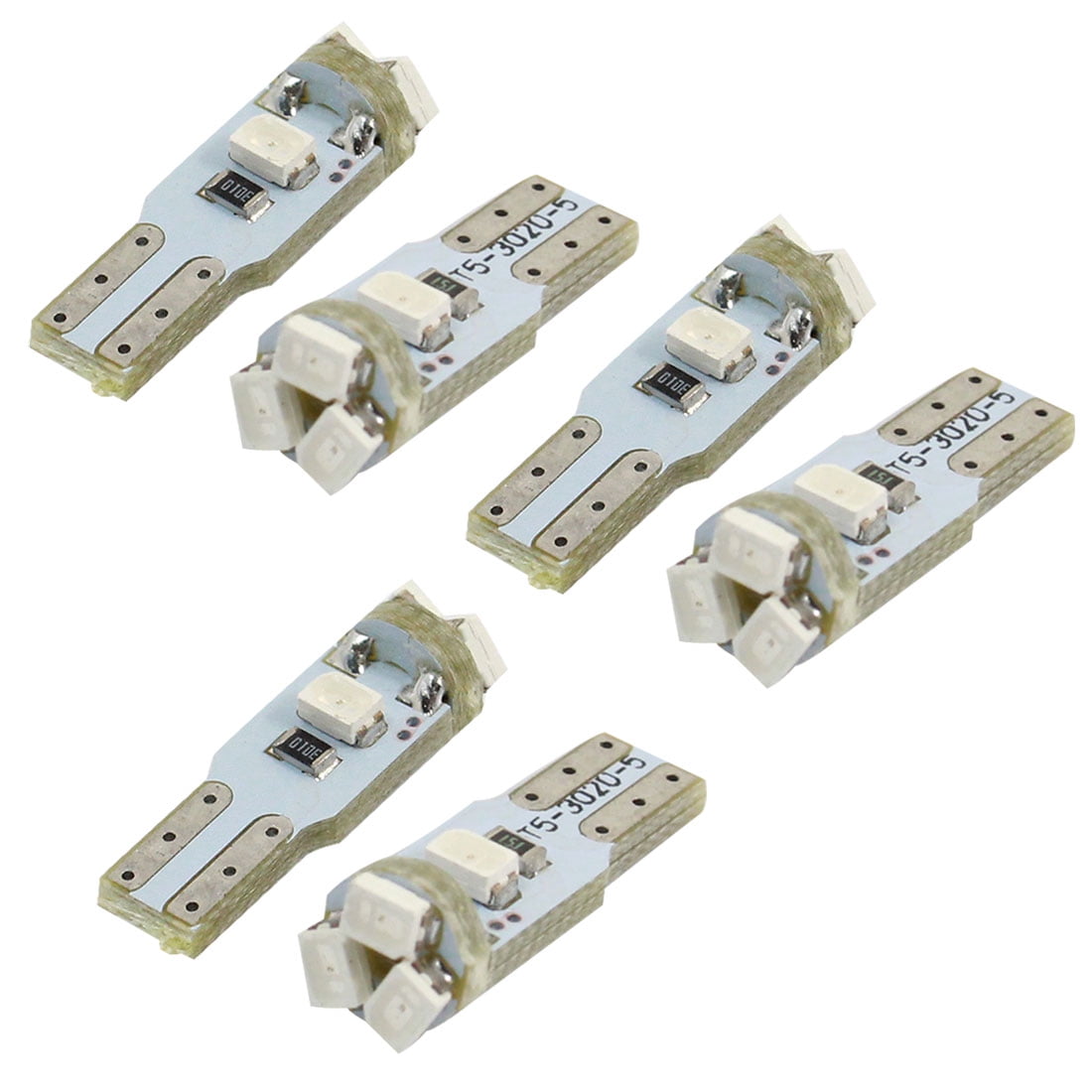 Unique Bargains 6pcs Blue 5 3020 Surface Mount Device LED T5 Vehicle ...
