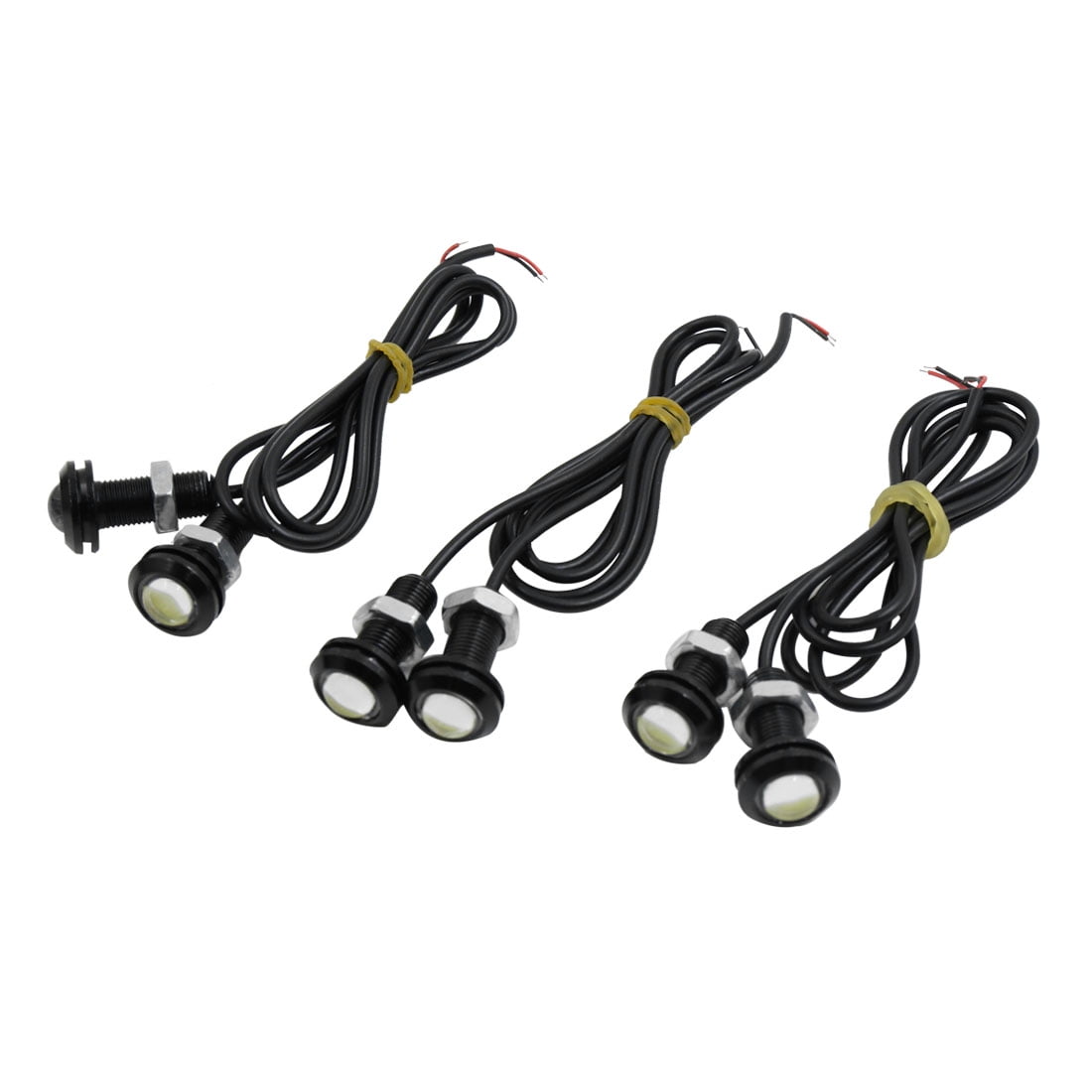Unique Bargains 6pcs DC 12V 3W White Eagle Eye Daytime Running Head ...