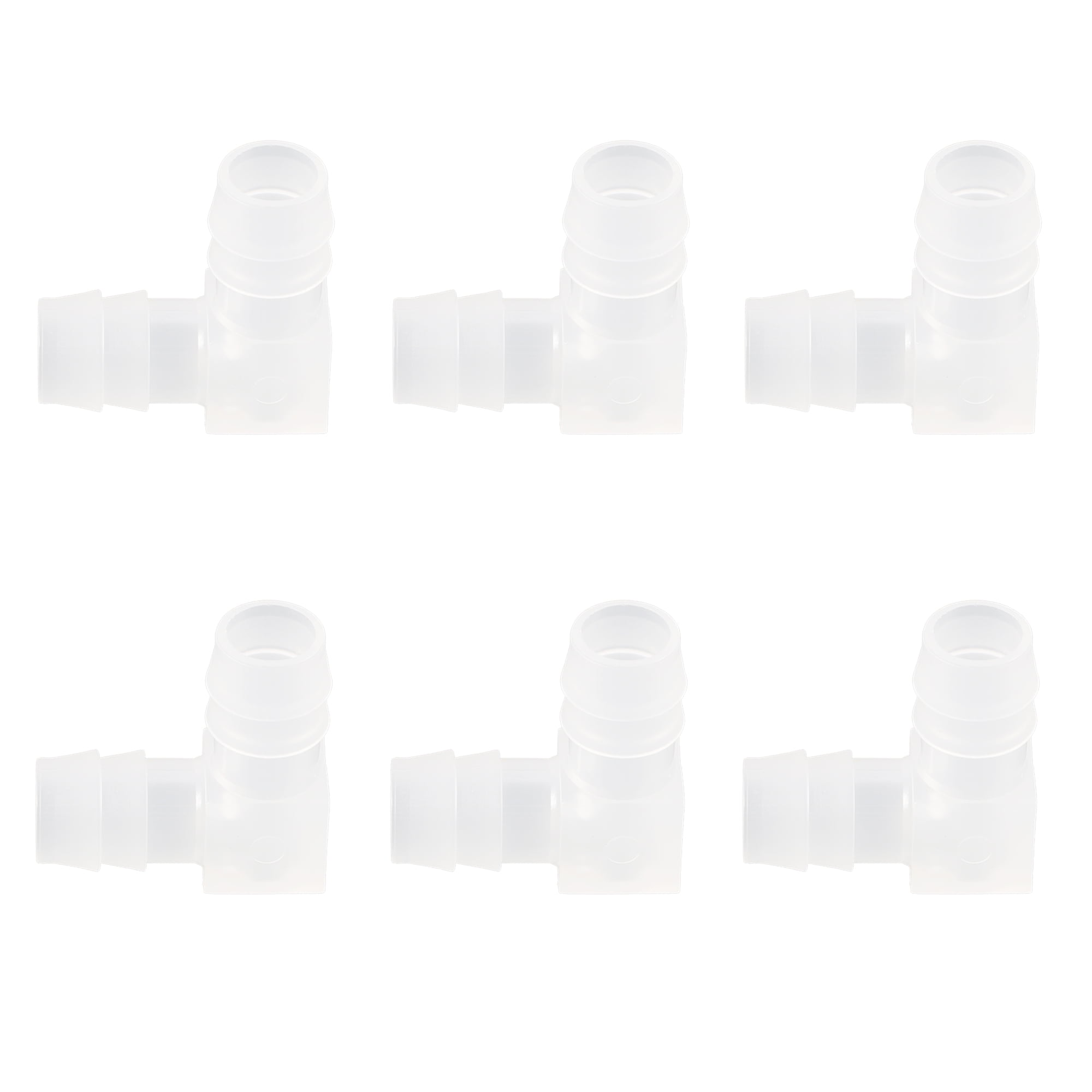 Unique Bargains 6pcs L Shaped Plastic 1/2" Hose Barb Plastic 90 Degree ...