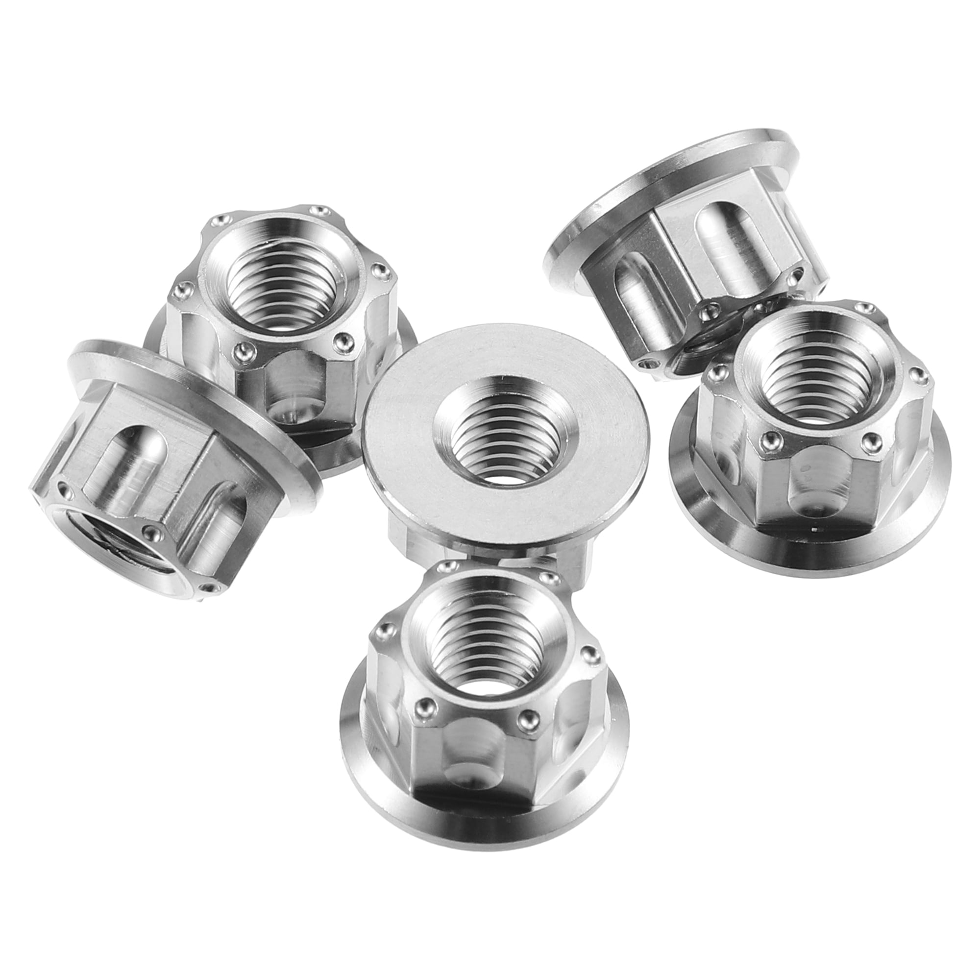 Unique Bargains 6pcs Titanium Alloy M8 Pitch 1.25mm Rear Wheel Sprocket ...