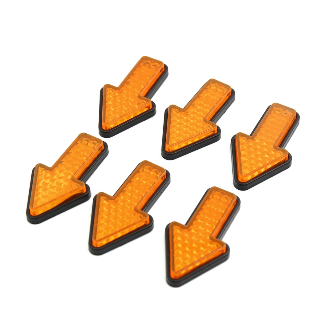 Unique Bargains 6pcs Yellow Plastic Arrow Shape Vehicle Car Reflector ...