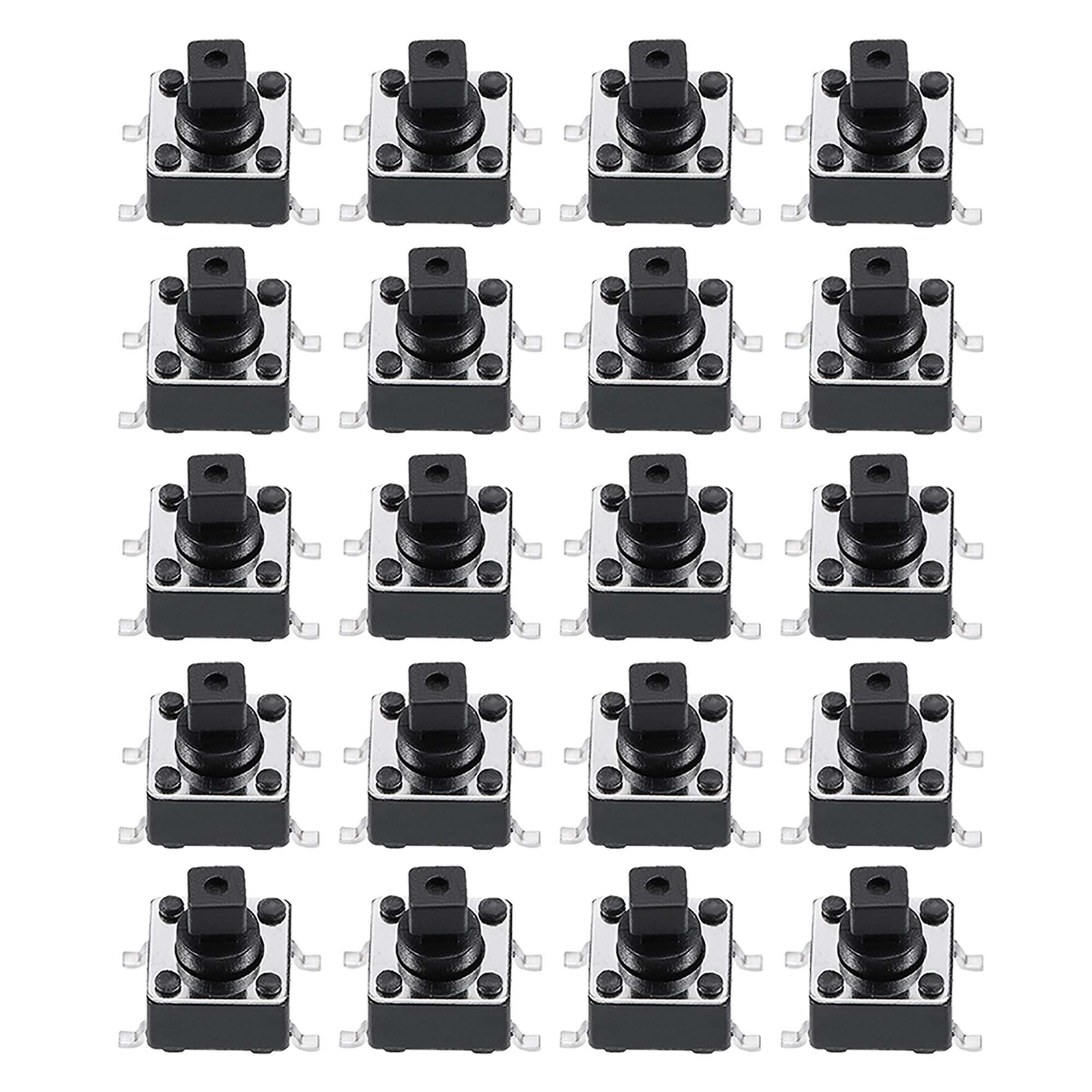 Unique Bargains 6x6x7.3mm PCB Surface Mounted Devices SMT 4 Pins Push ...