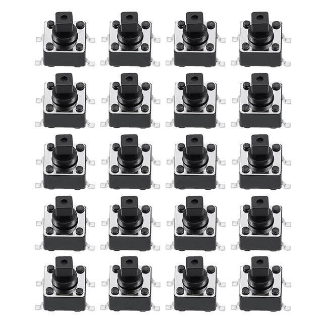 Unique Bargains 6x6x7.3mm PCB Surface Mounted Devices SMT 4 Pins Push ...