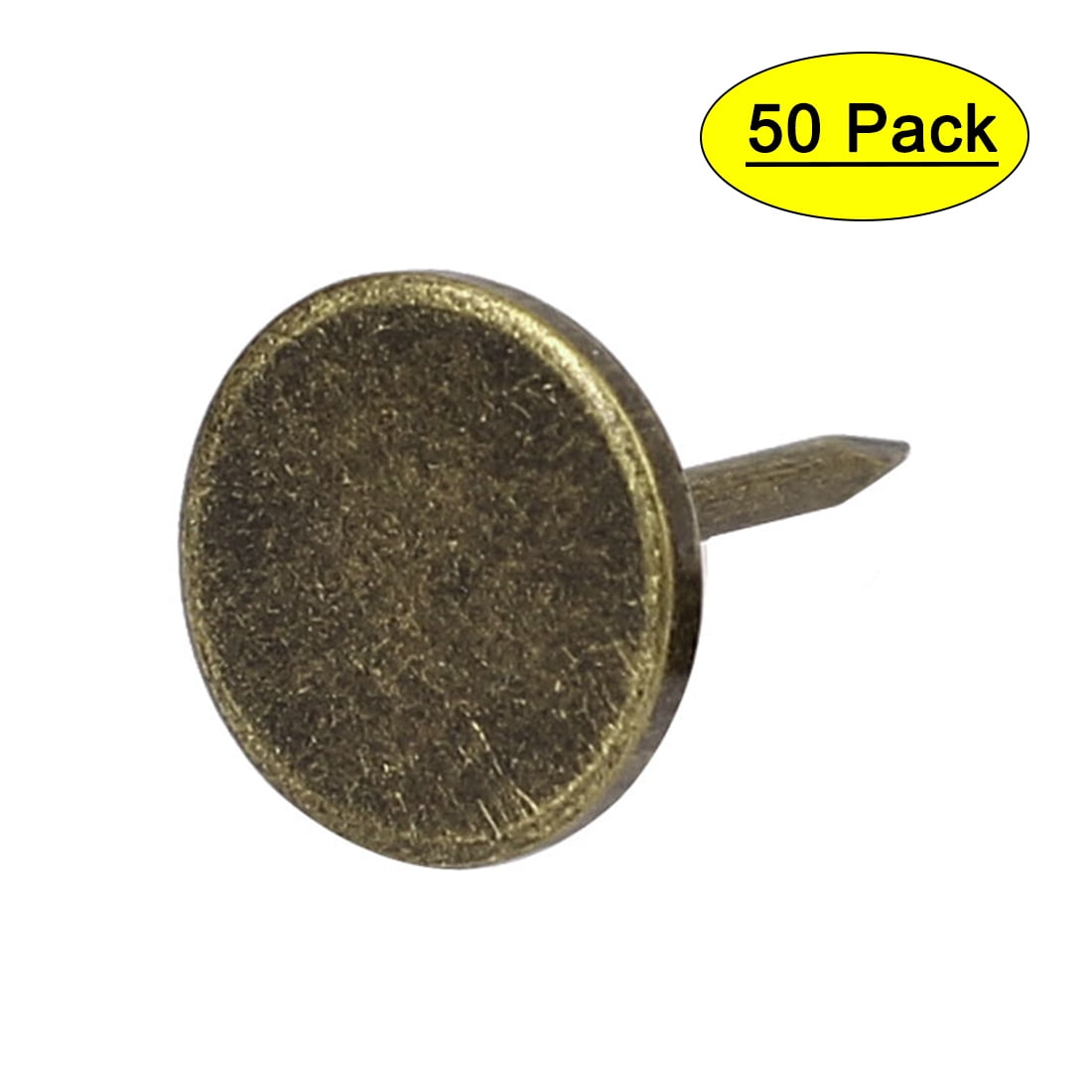 Unique Bargains 7/16' Dia 17mm Height Round Flat Head Upholstery Tack ...