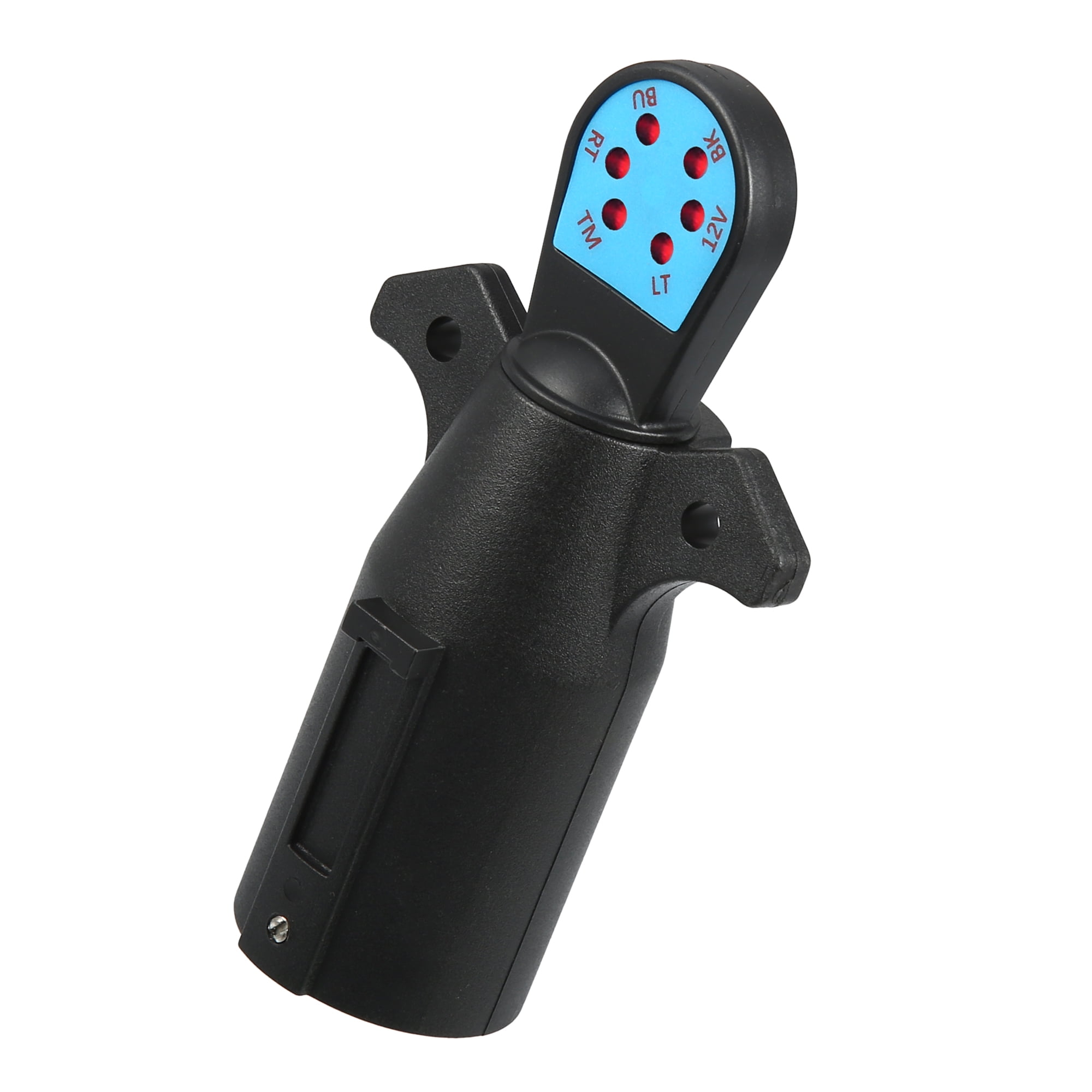 Unique Bargains 7 Way Black Flat Trailer Wiring Tester Trailer Hitch ...