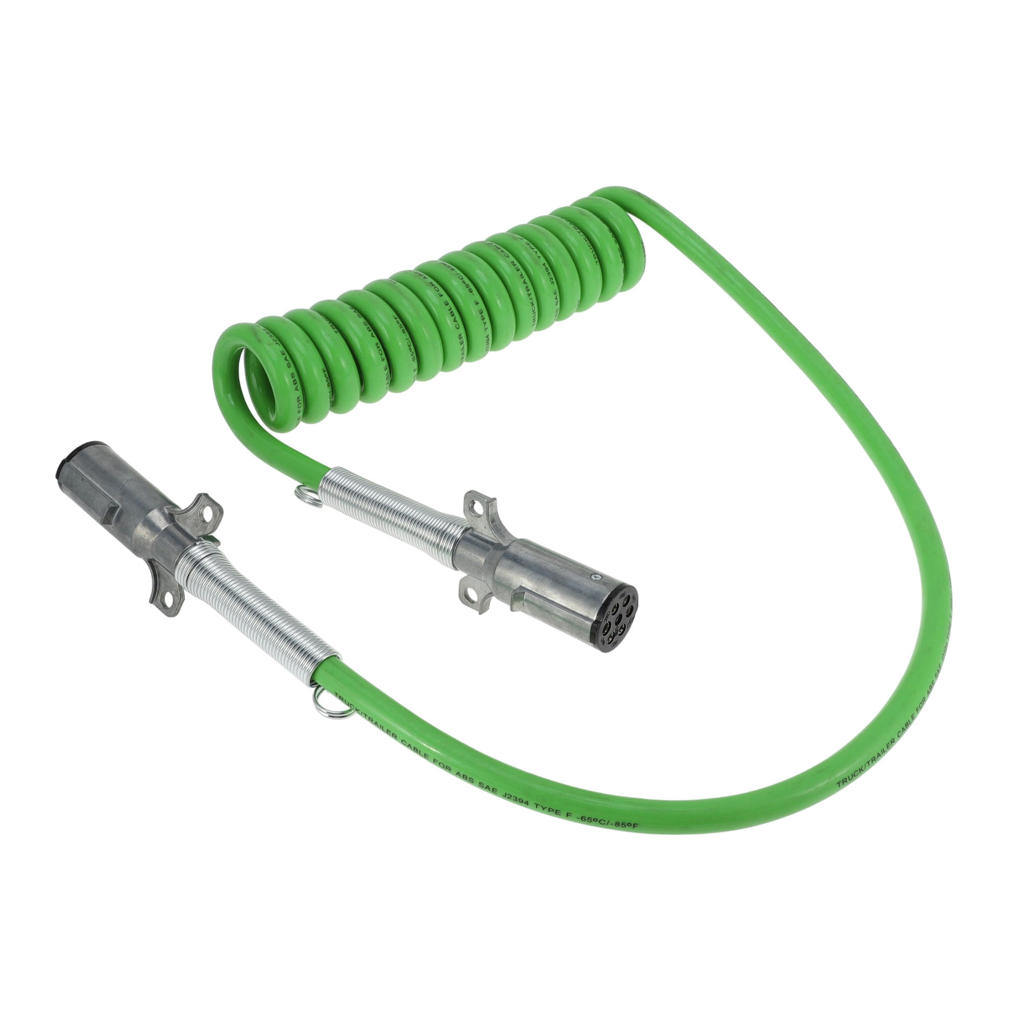 Unique Bargains 7 Way Long Tail Coiled Electrical Power Trailer Cord ...