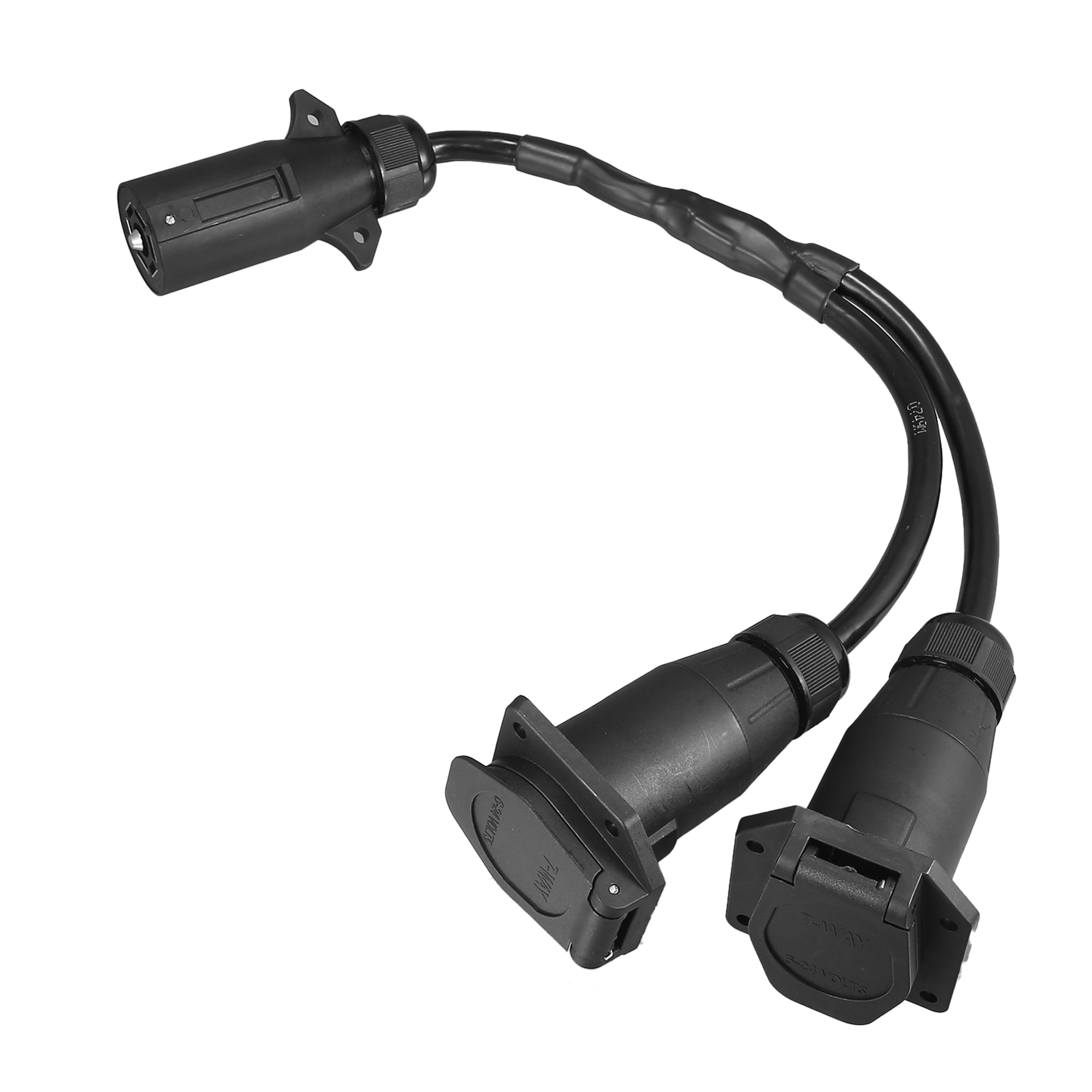 Unique Bargains 7 Way Y Splitter Trailer Adapter for Pulling Slide in ...