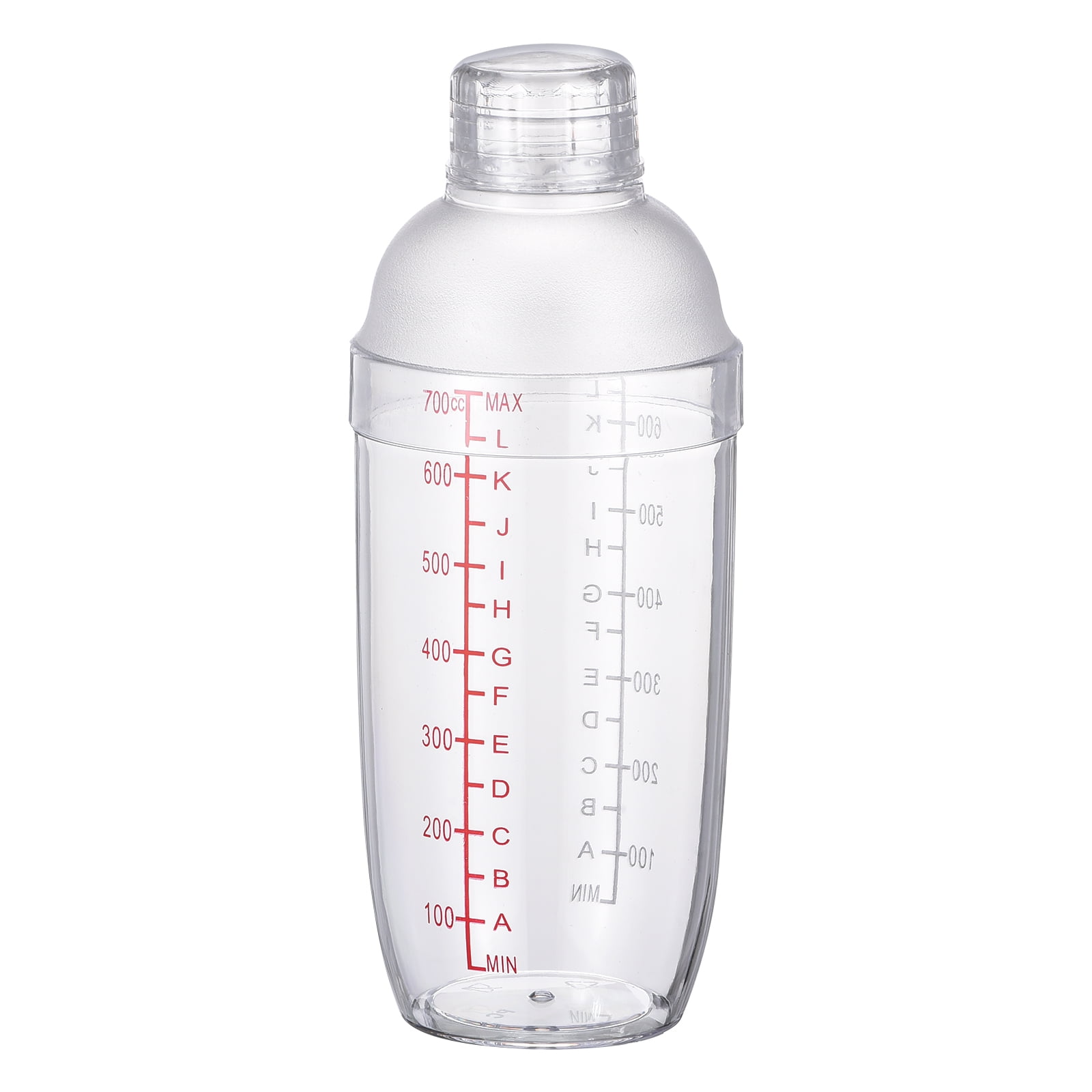 Unique Bargains 700ml Clear Plastic Cocktail Shaker Wine Beverage Mixer ...