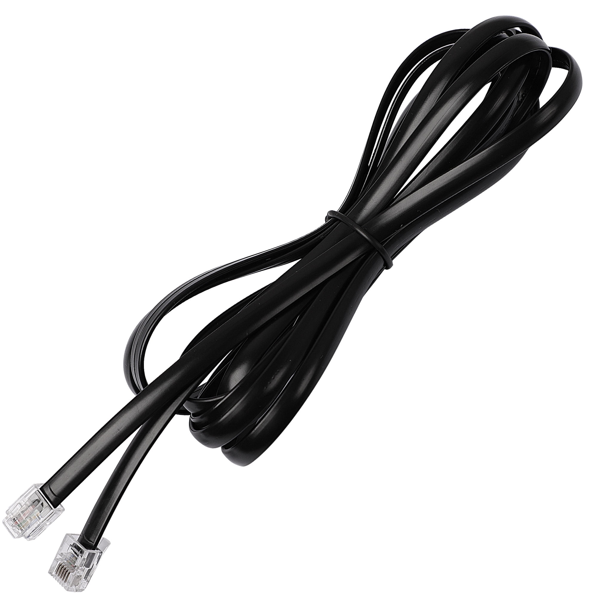 RJ12 6P6C Telephone Handset Receiver Extension Line Wire Cable Black 8 ...