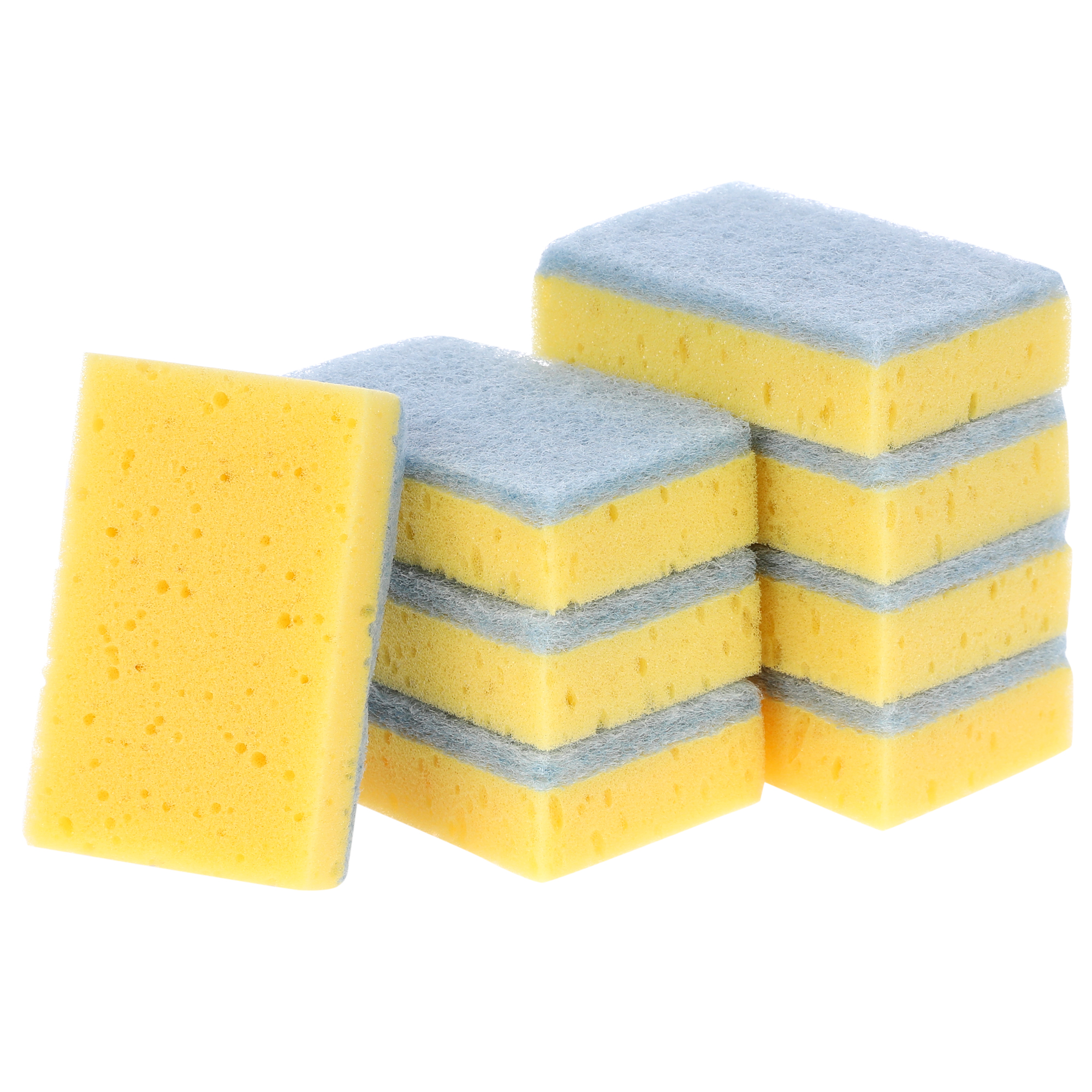 Unique Bargains 8 Pack Scratch Scrub Sponges Kitchen Sponges Clean ...