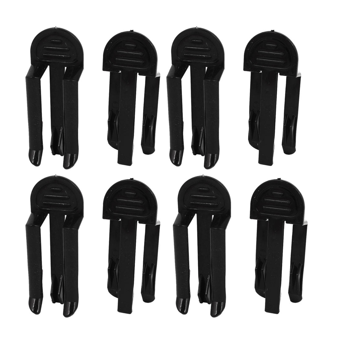 Unique Bargains 8 Pcs Black Plastic Dustbin Garbage Basket Waste Can ...