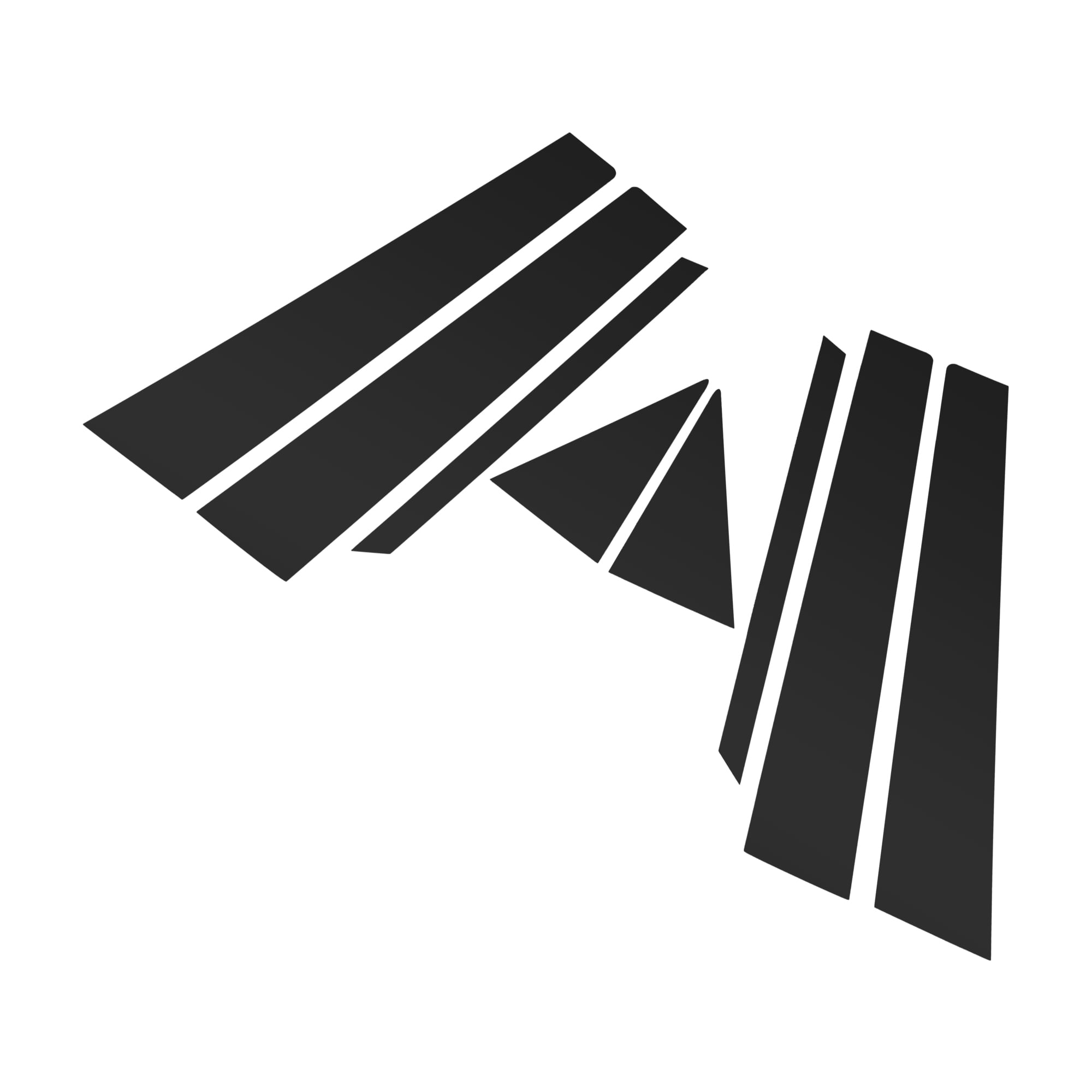 Unique Bargains 8 Pcs Door Pillar Window Trim for Nissan Sentra 2013 ...