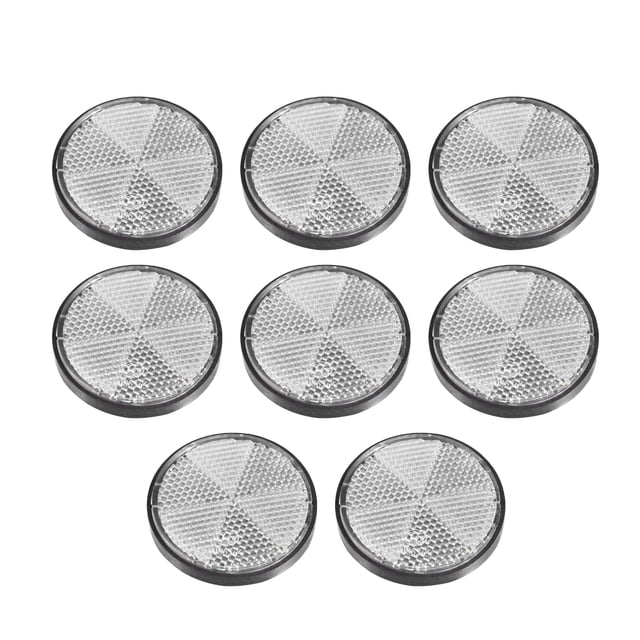 Unique Bargains 8 Pcs Round Rear Reflectors Screw on Safety Spoke ...