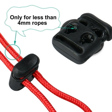 Unique Bargains Sportwear Toggle Stop Plastic Double Hole Cord Locks ...