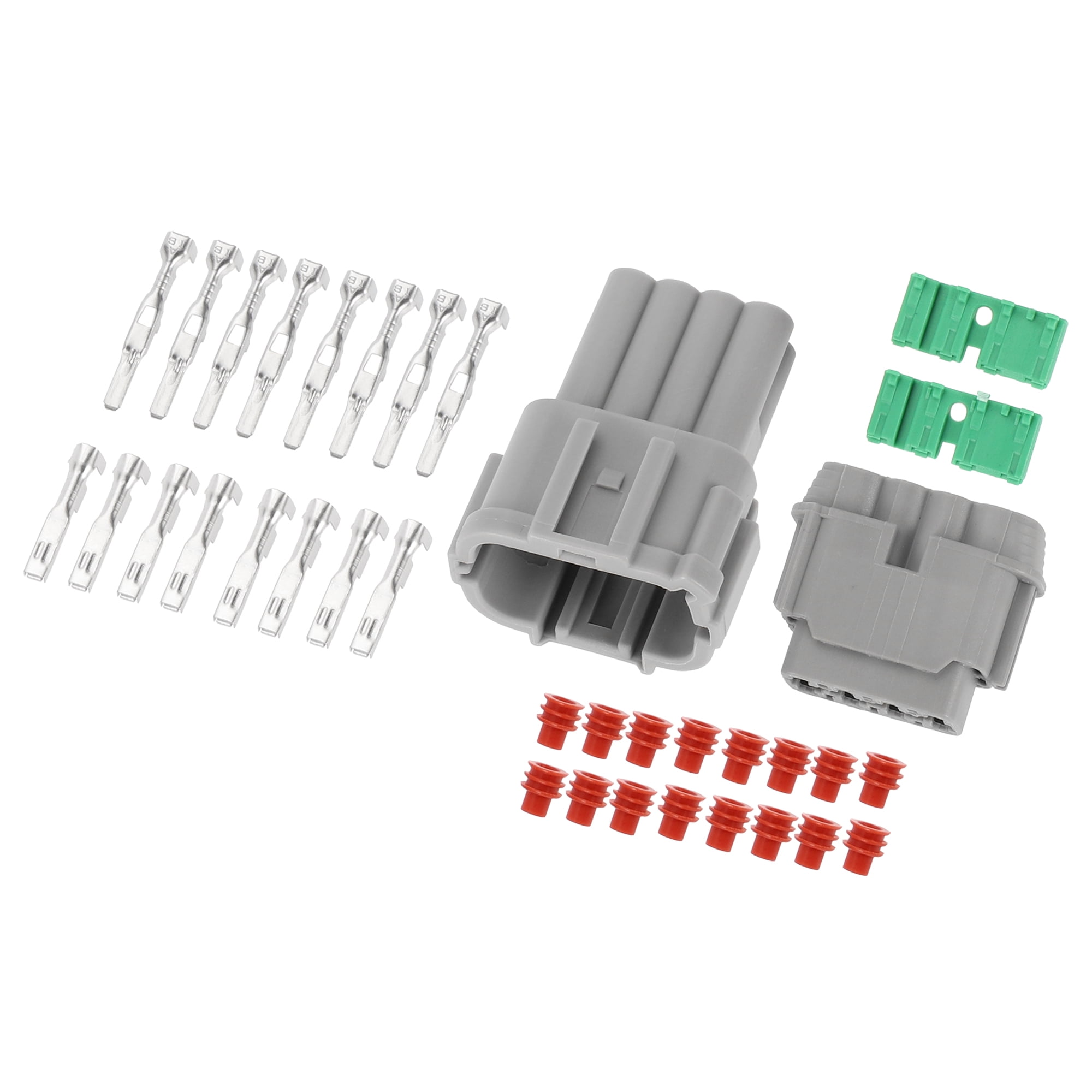 Unique Bargains 8 Pin Front Headlight Connector Housing Male Female ...